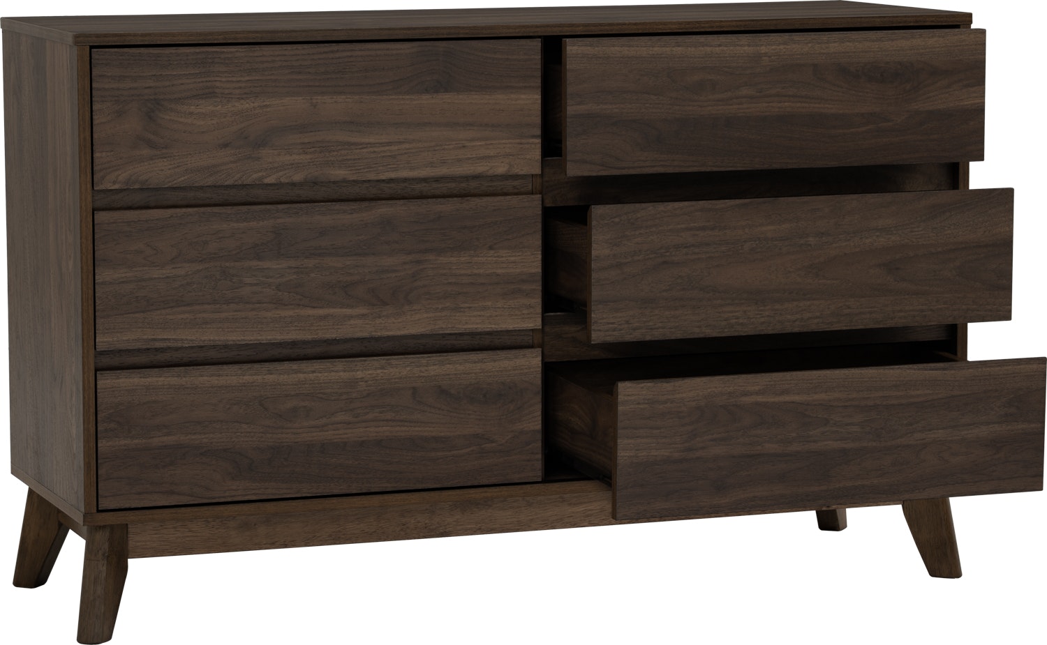 Herschel 6 Drawer Chest 1.2m - Walnut, HV Modern Beds & Bedroom Storage | HipVan
