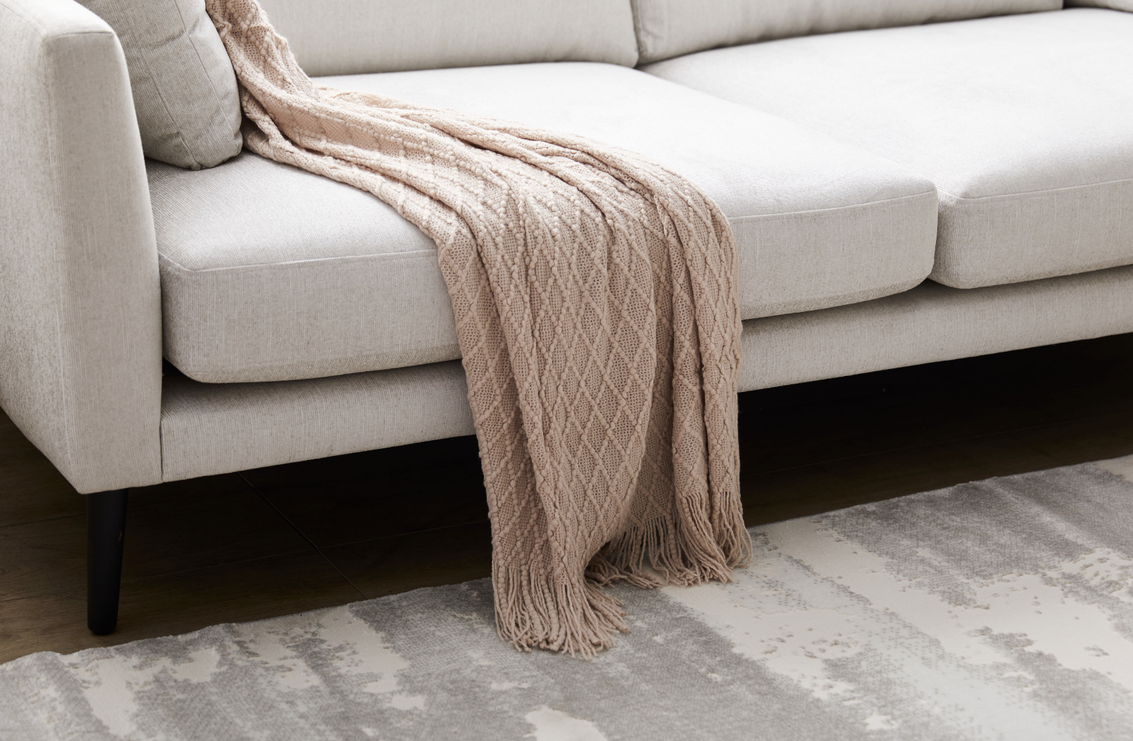Hanako Knitted Throw - Taupe, Throws & Blankets by HipVan | View at ...