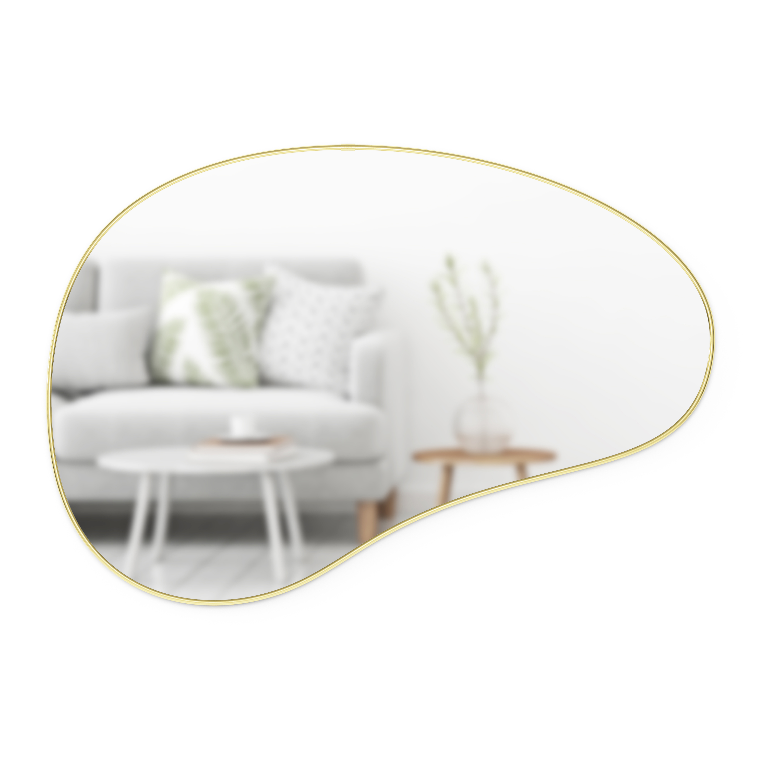 Hubba Pebble Mirror 61 x 91 cm - Brass, Umbra Home Accents | View at ...