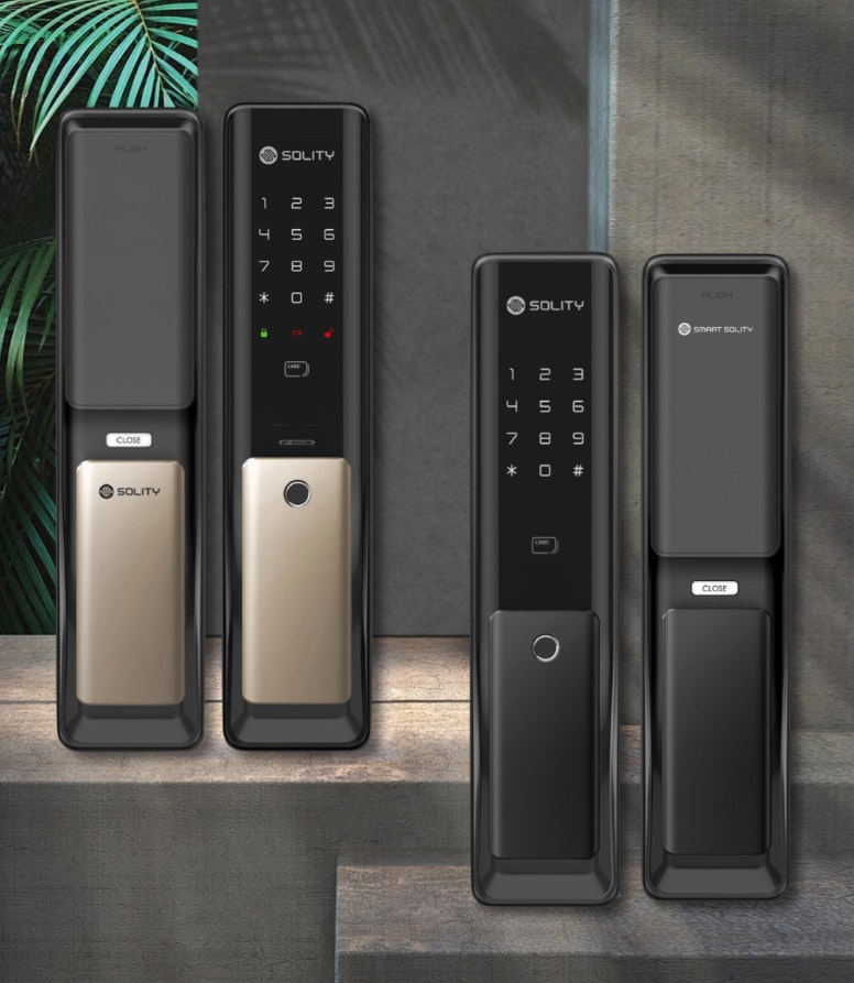 Solity Push Pull Door Lock GP-6000BKF - Champagne Gold, Solity | HipVan