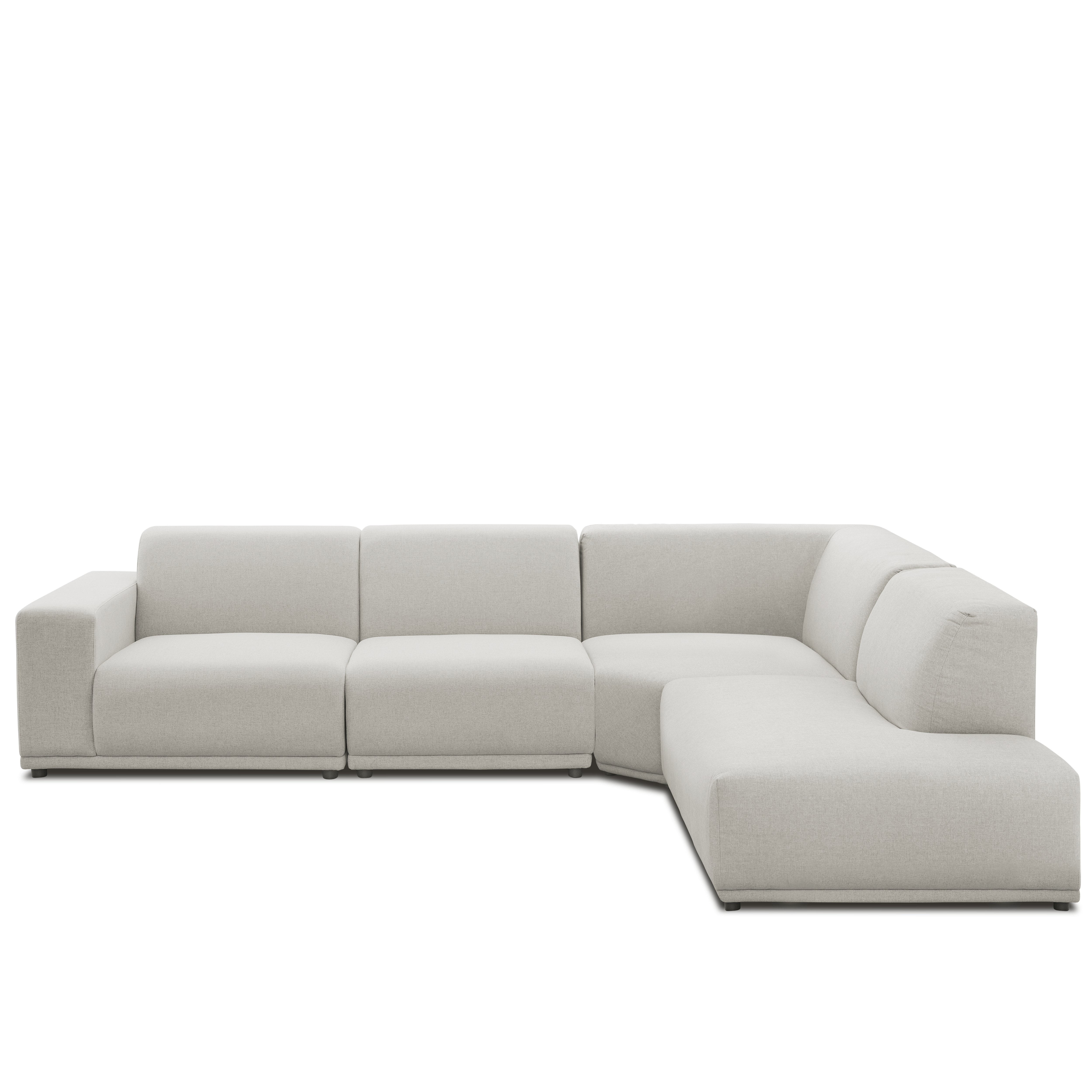 Milan 4 Seater Corner Extended Sofa - Ivory (Fabric), Milan by HipVan | HipVan