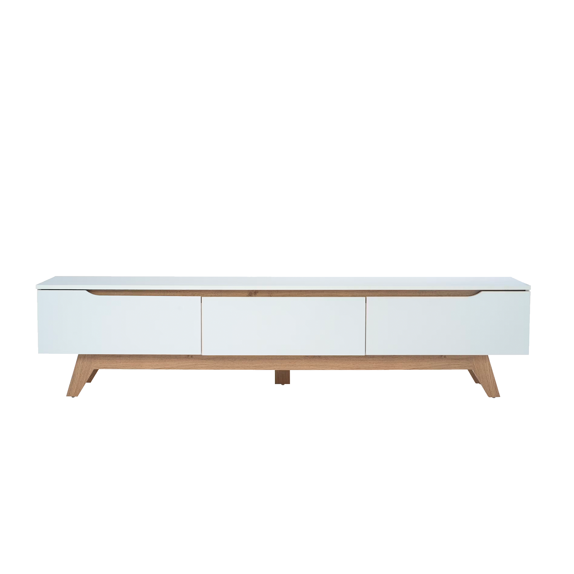 Miah TV Console 1.8m - Natural, White, Miah by HipVan | HipVan