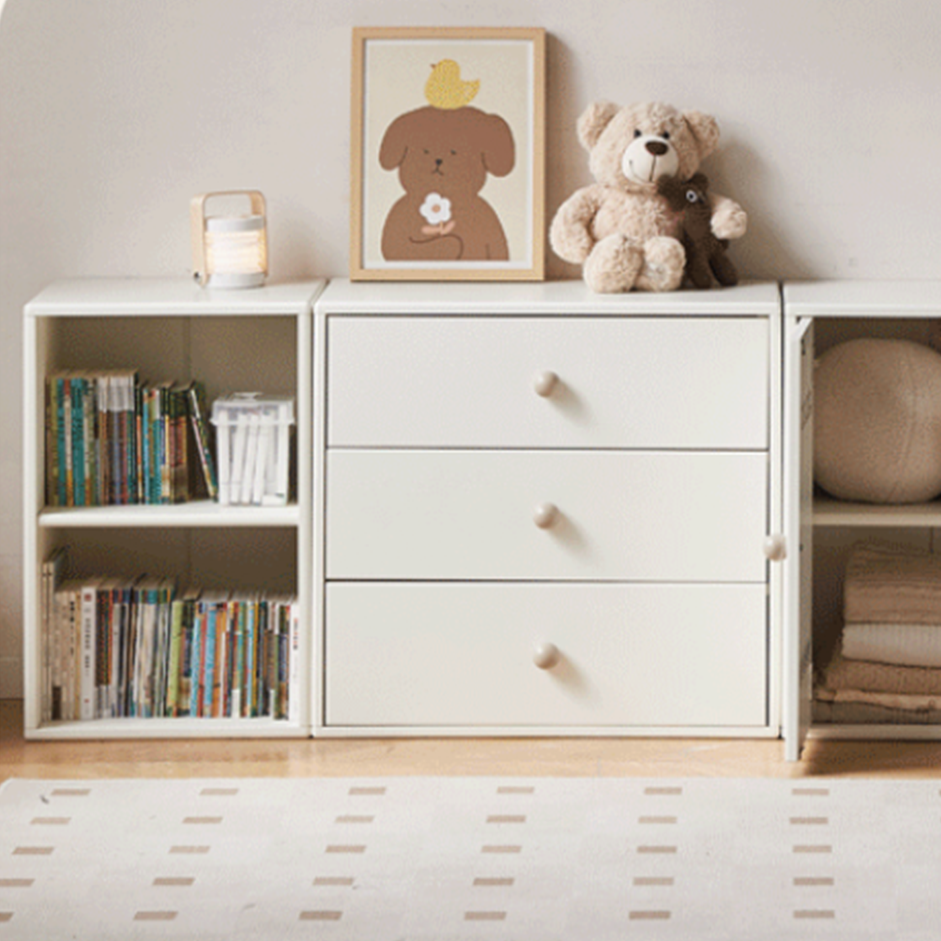 Mika Kids 2 Tier Open Shelf, Mika Modular Storage by HipVan | HipVan