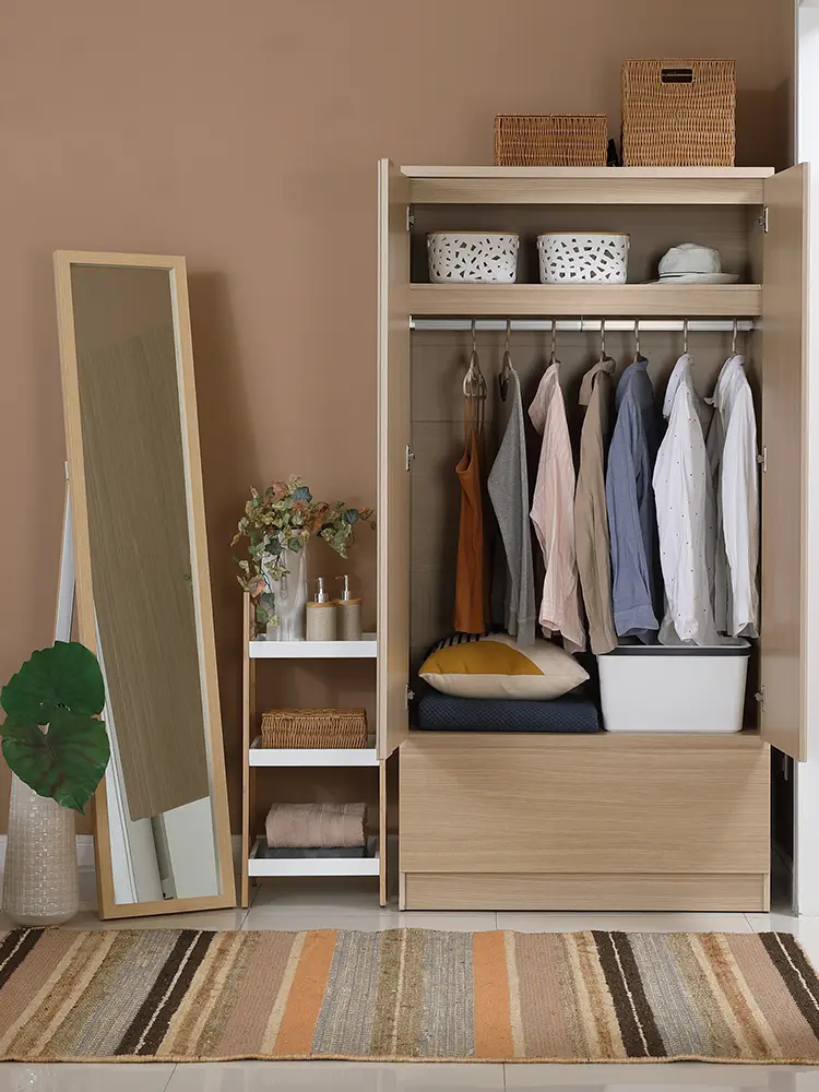 Firoh 2 Door Wardrobe with 1 Drawer, Firoh by HipVan | HipVan