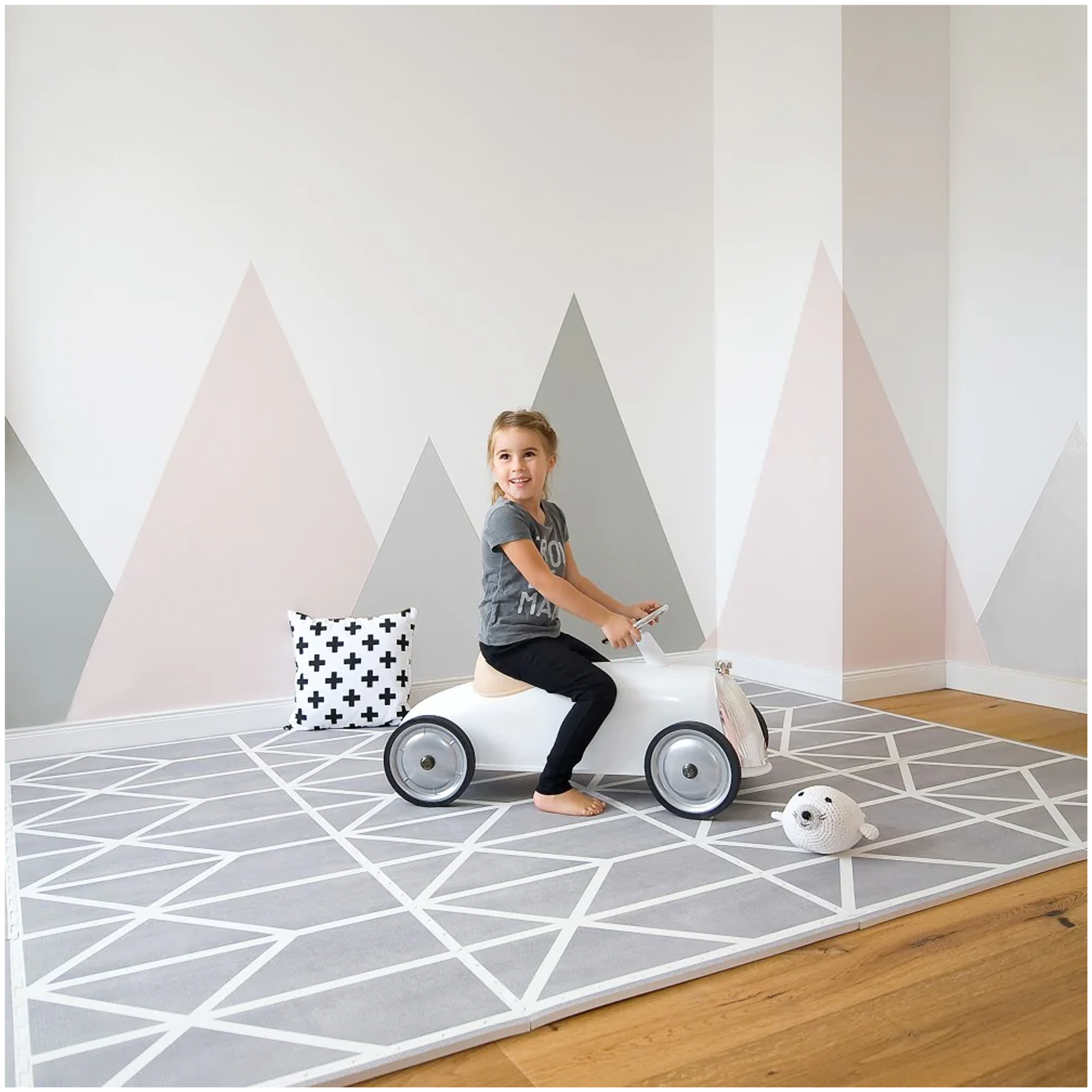Toddlekind Premium Foam Modular Play Mat - Nordic, Pebble, Toddlekind ...
