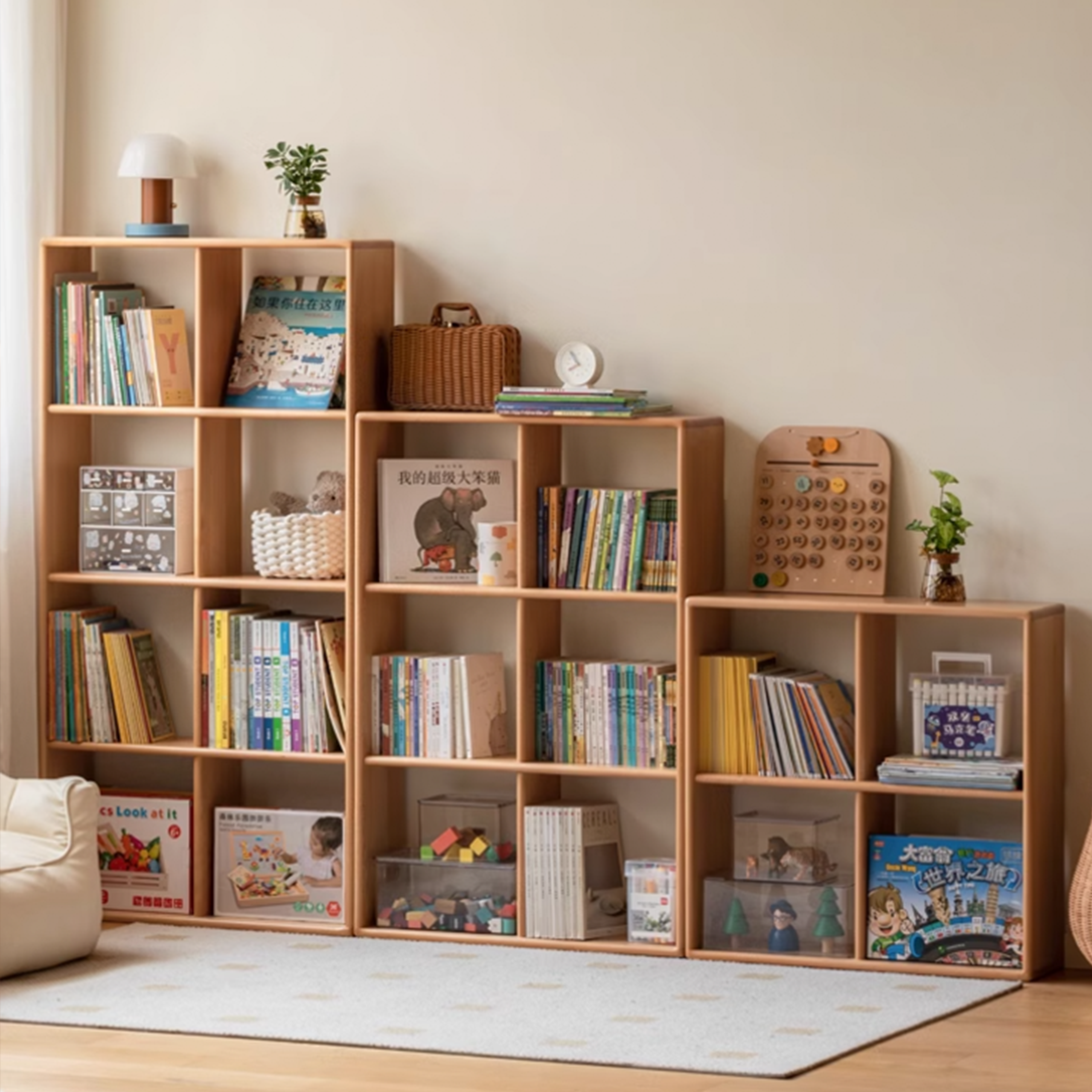 Howy 4 Tier Wooden Kids Open Bookshelf, Howy by HipVan | HipVan