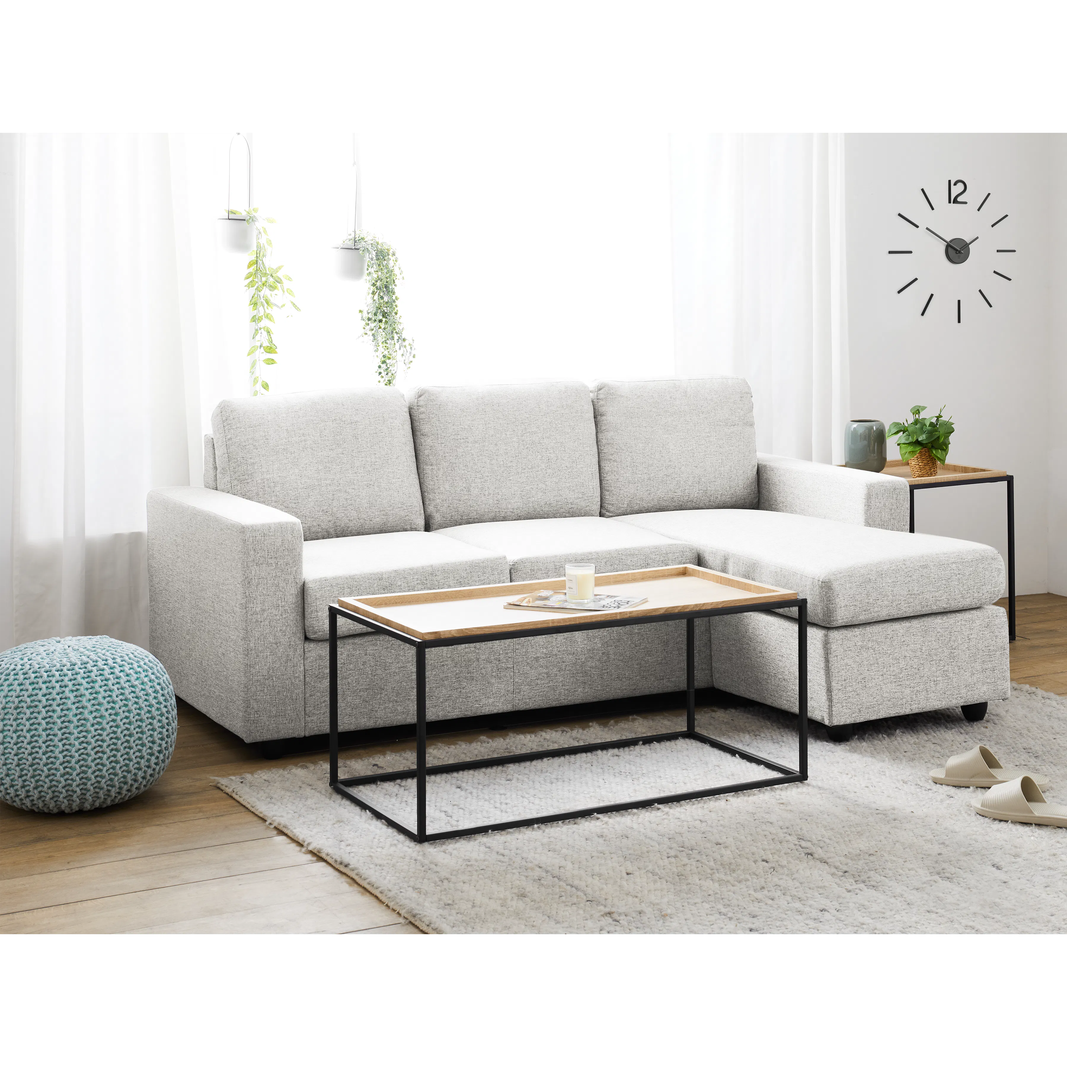 Hank L-Shaped Sofa - Sand, Hank by HipVan | HipVan