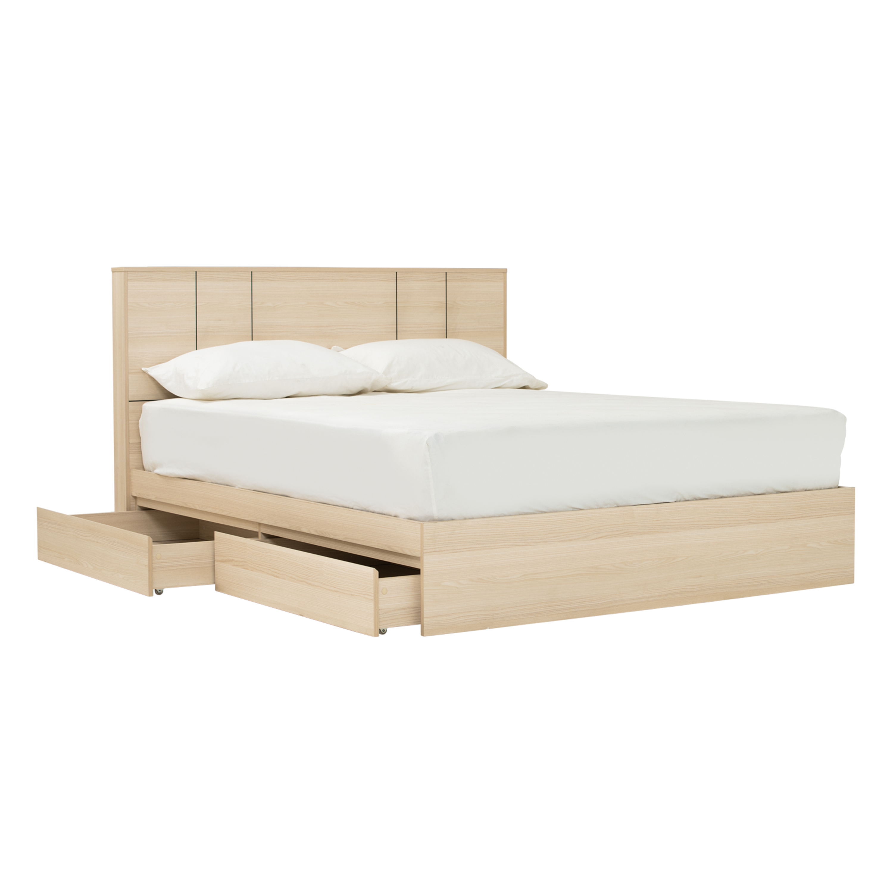 Harrington 2 Drawer Queen Bed, High Bed Frames by HipVan | HipVan