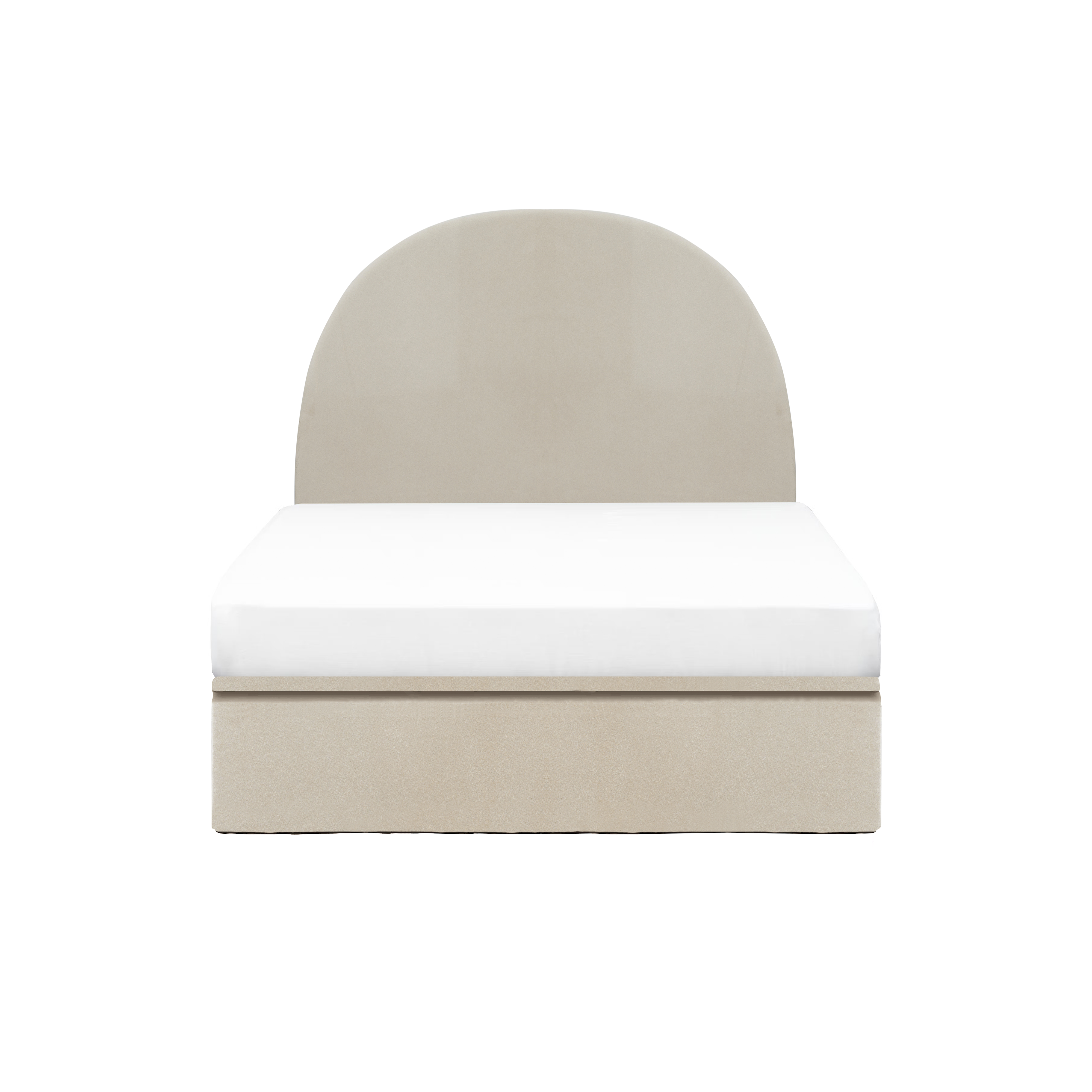 Aspen Single Storage Bed - Cloud White, HV Modern Beds & Bedroom ...