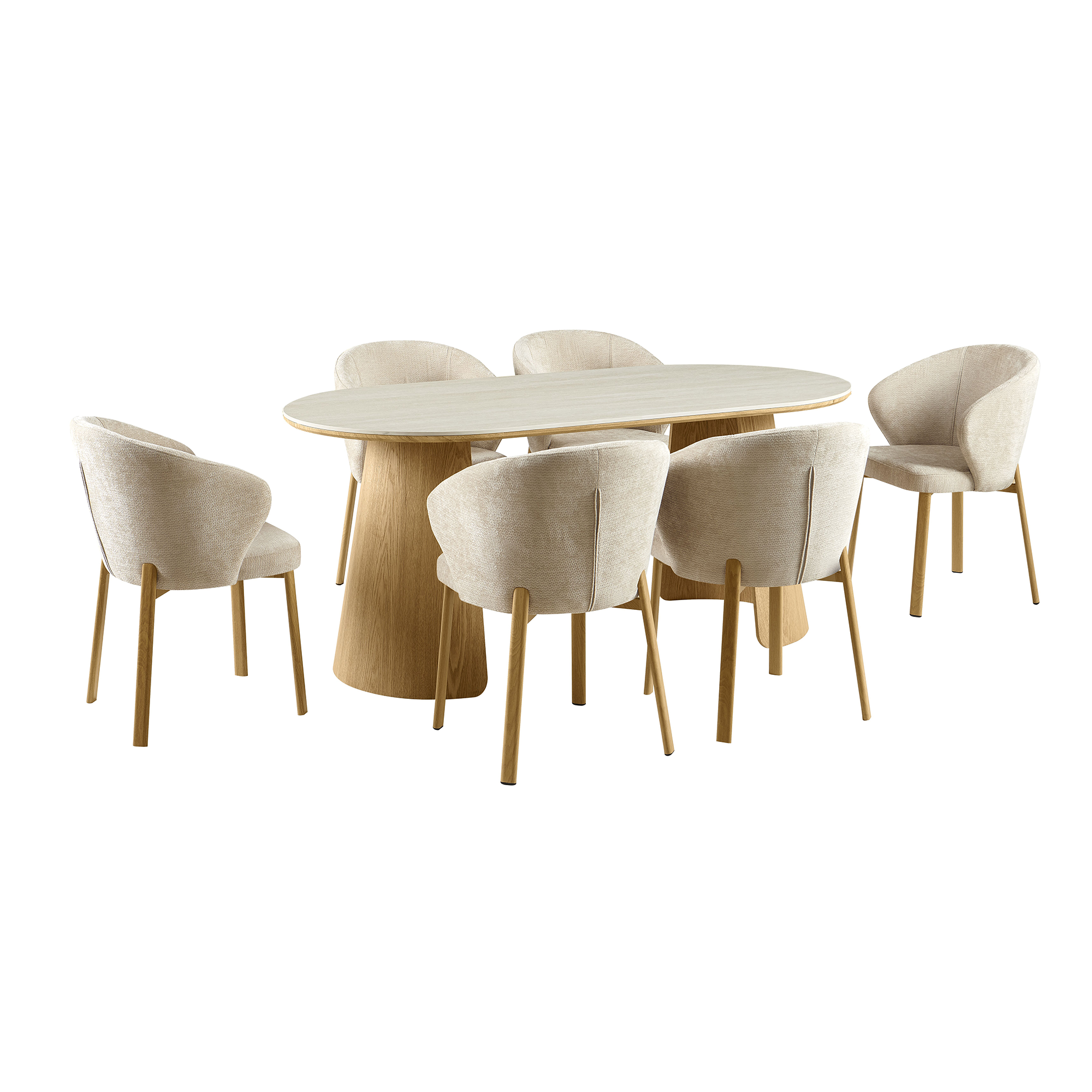 Apollo Dining Table 1.8m - Oak (Sintered Stone), Dining Tables by ...