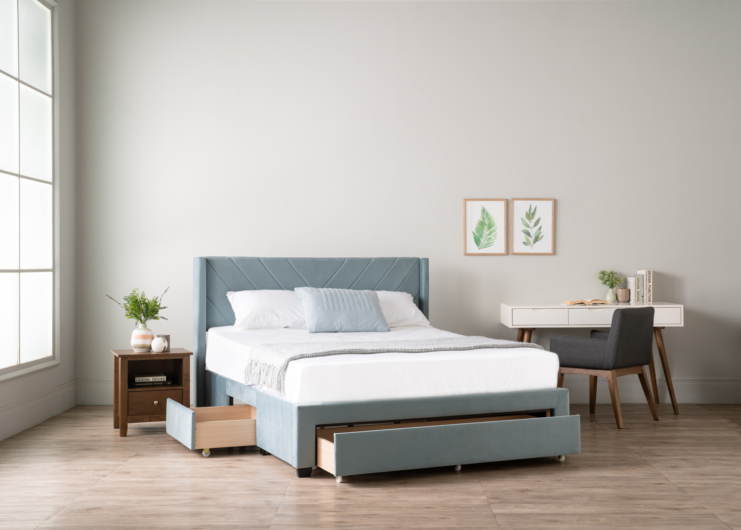 Mija 3 Drawer Queen Bed - Jade, Mija by HipVan | HipVan