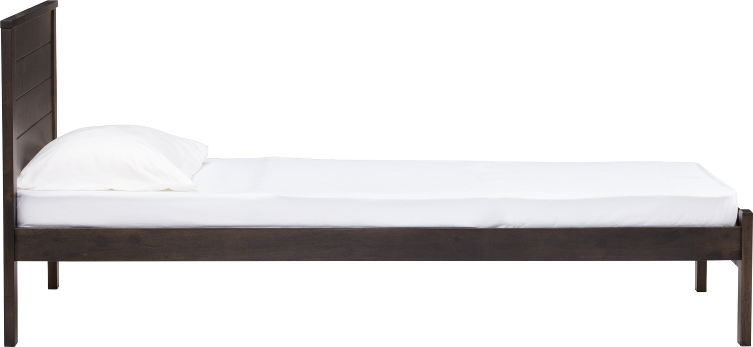 Barrett Single Bed - Dark Chestnut, HV Basic Beds & Bedroom Storage ...
