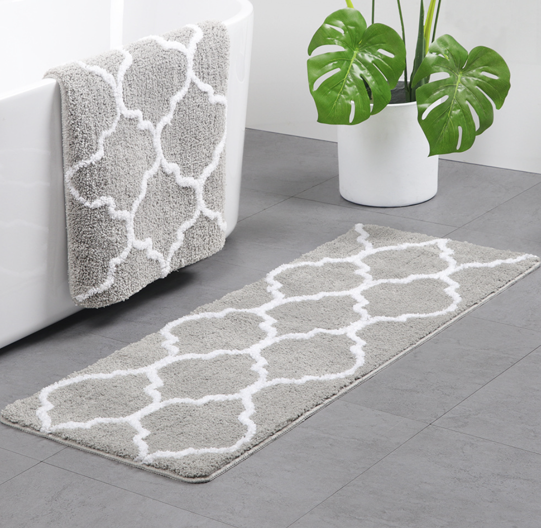 Lattice Long Floor Mat - Grey, Floor Mats by HipVan | HipVan