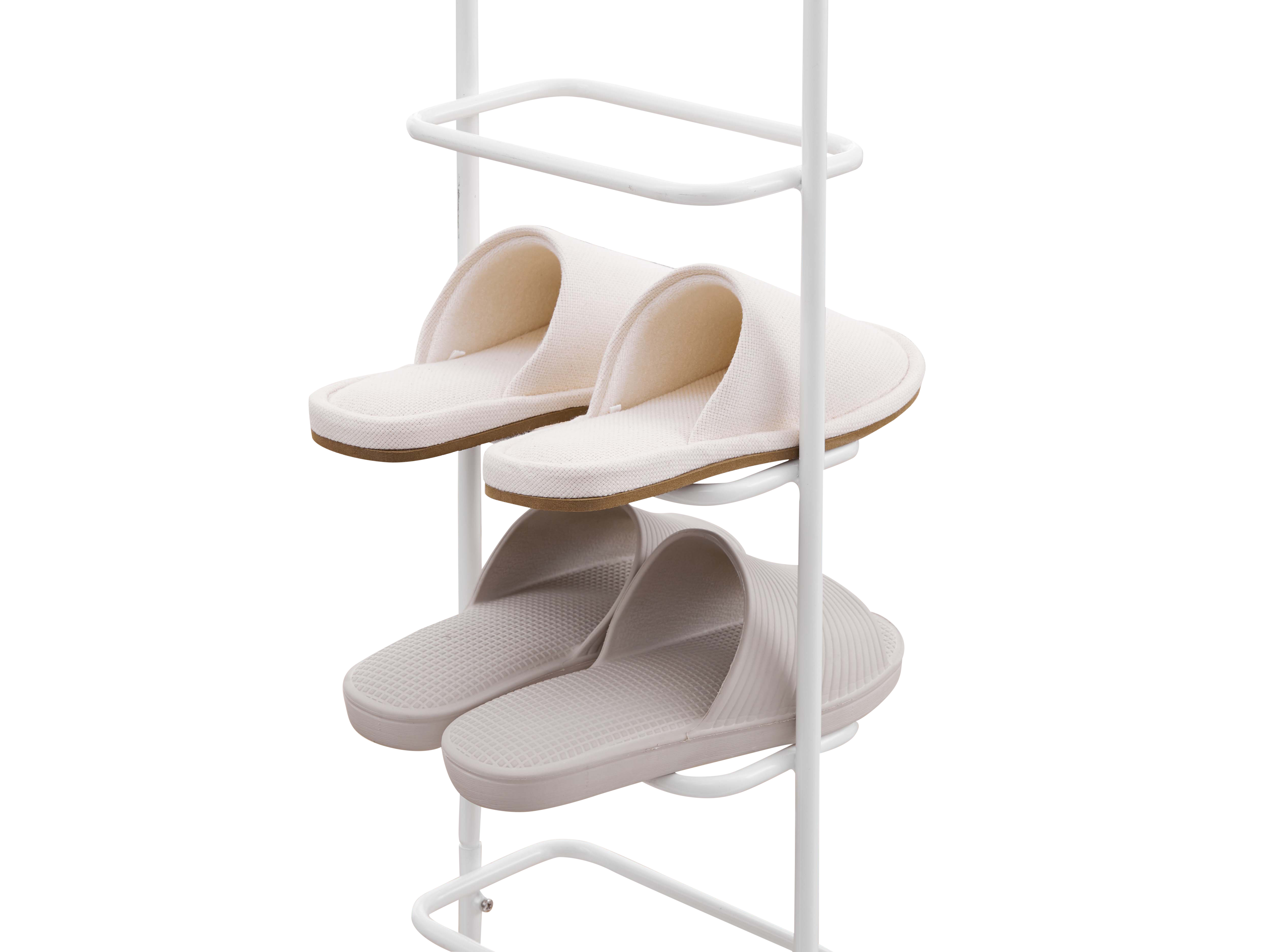Chester Shoe Rack - White, Natural, Storage Essentials by HipVan | HipVan