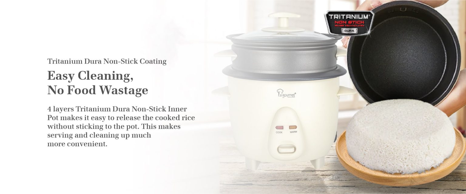 La Gourmet 0.6L Rice Cooker - Cream, La Gourmet | HipVan