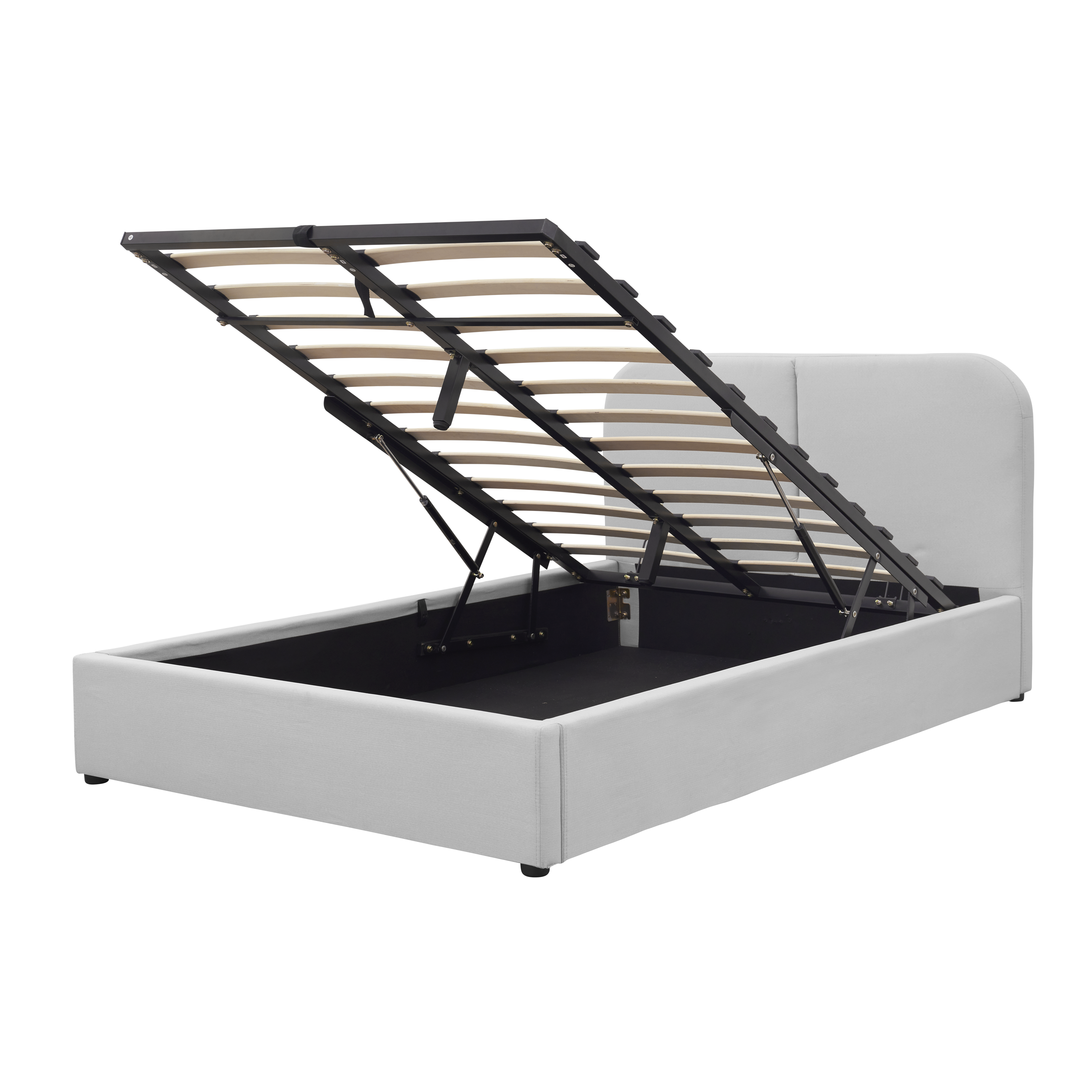 Nolan Super Single Storage Bed - Silver Fox, Kyoto by HipVan | HipVan