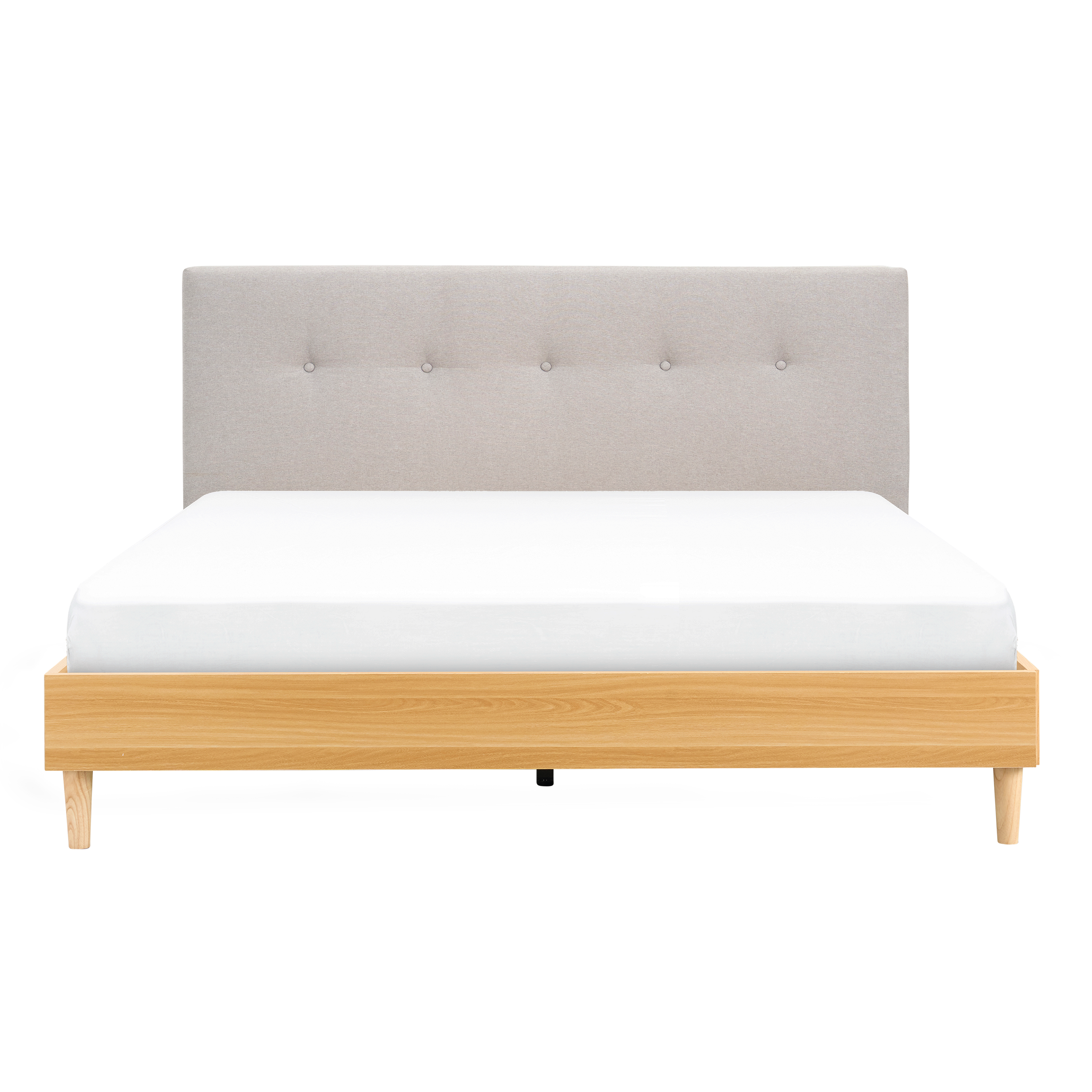 Landon King Bed - Natural, Light Grey, Minimalist Bed Frames by HipVan ...