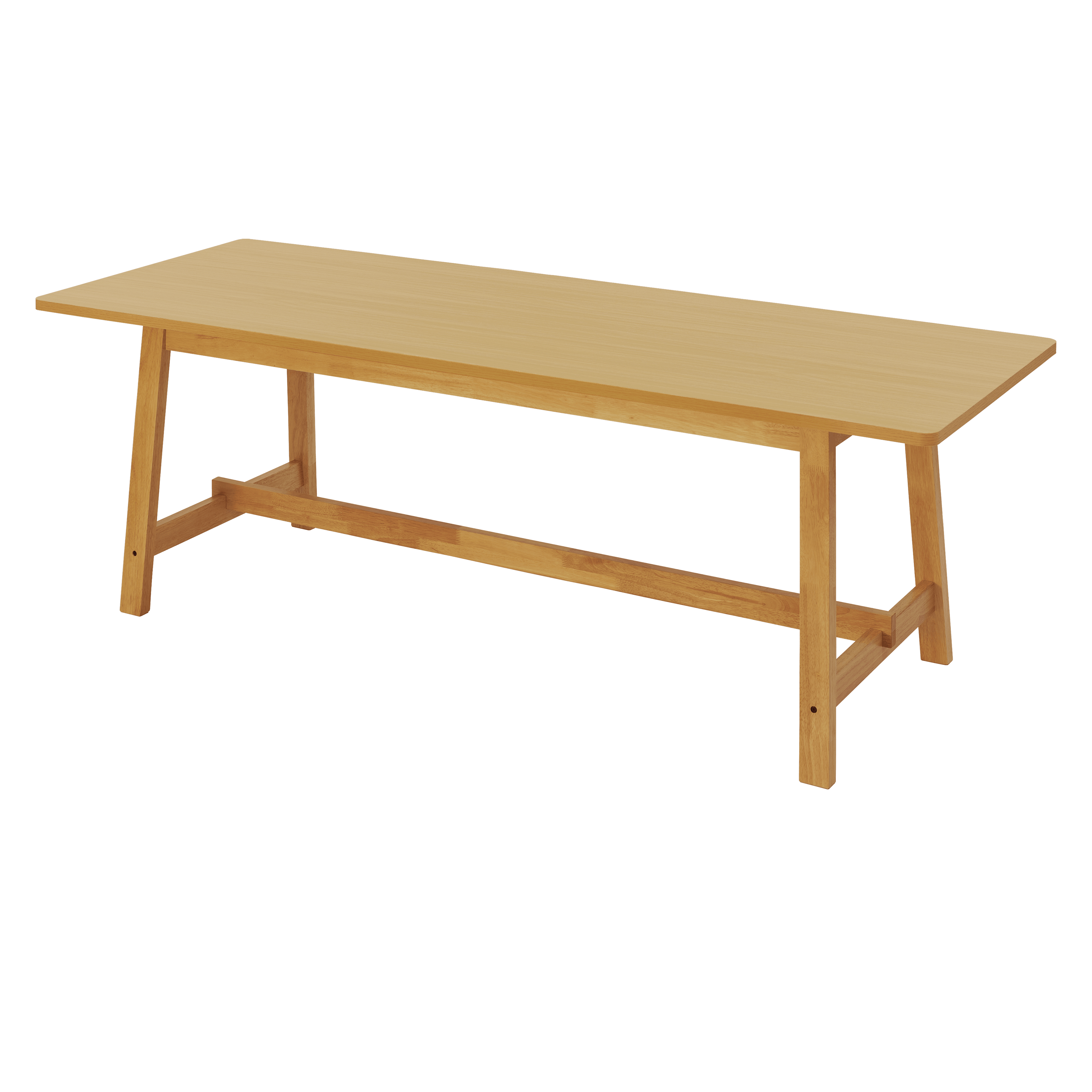 Haynes Dining Table 2.2m in Oak with 4 Greta Chairs in Natural, Dining ...