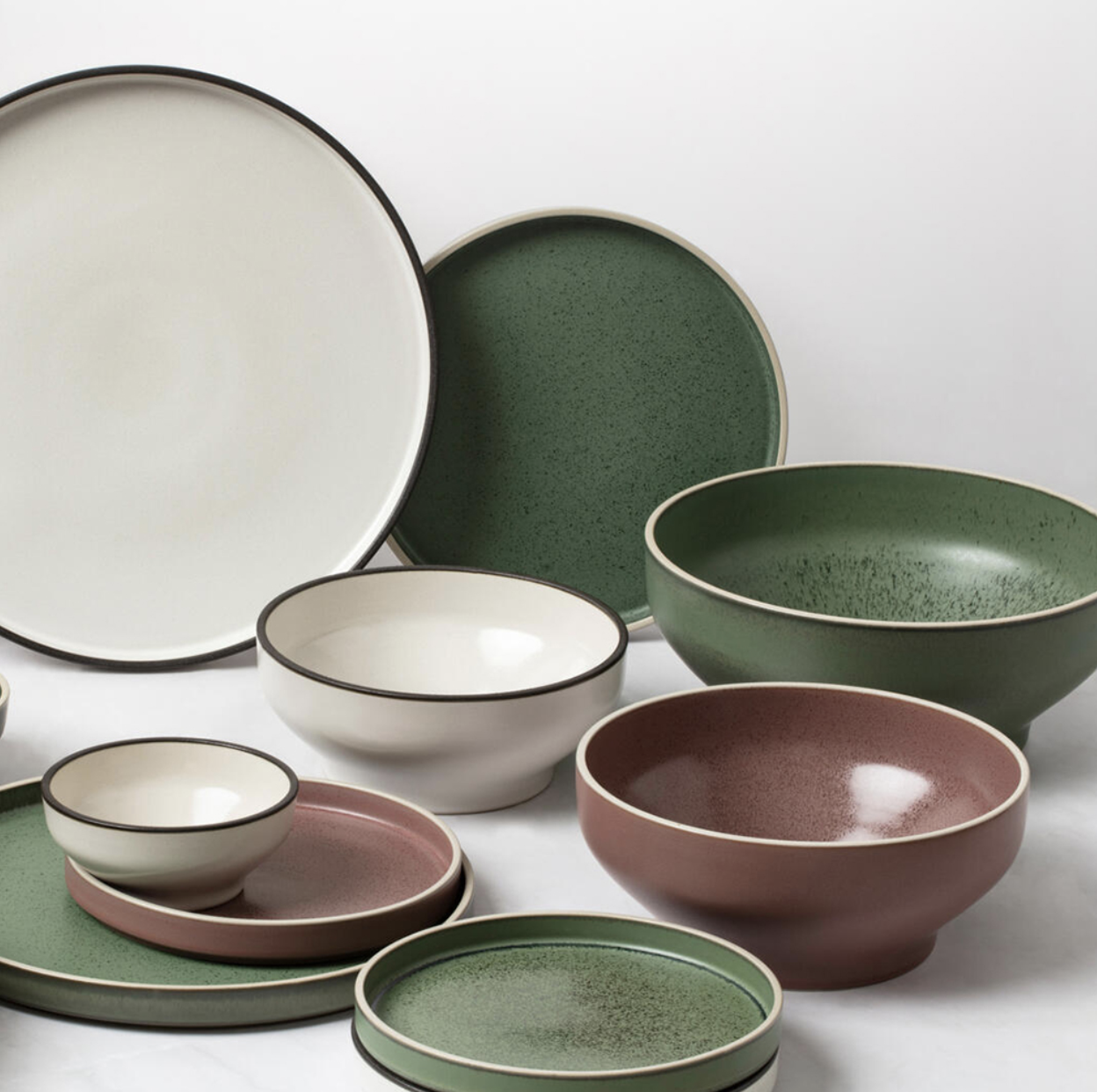 Luzerne Mod Round Coupe Plate - Smoky Basil (3 Sizes), Luzerne | HipVan