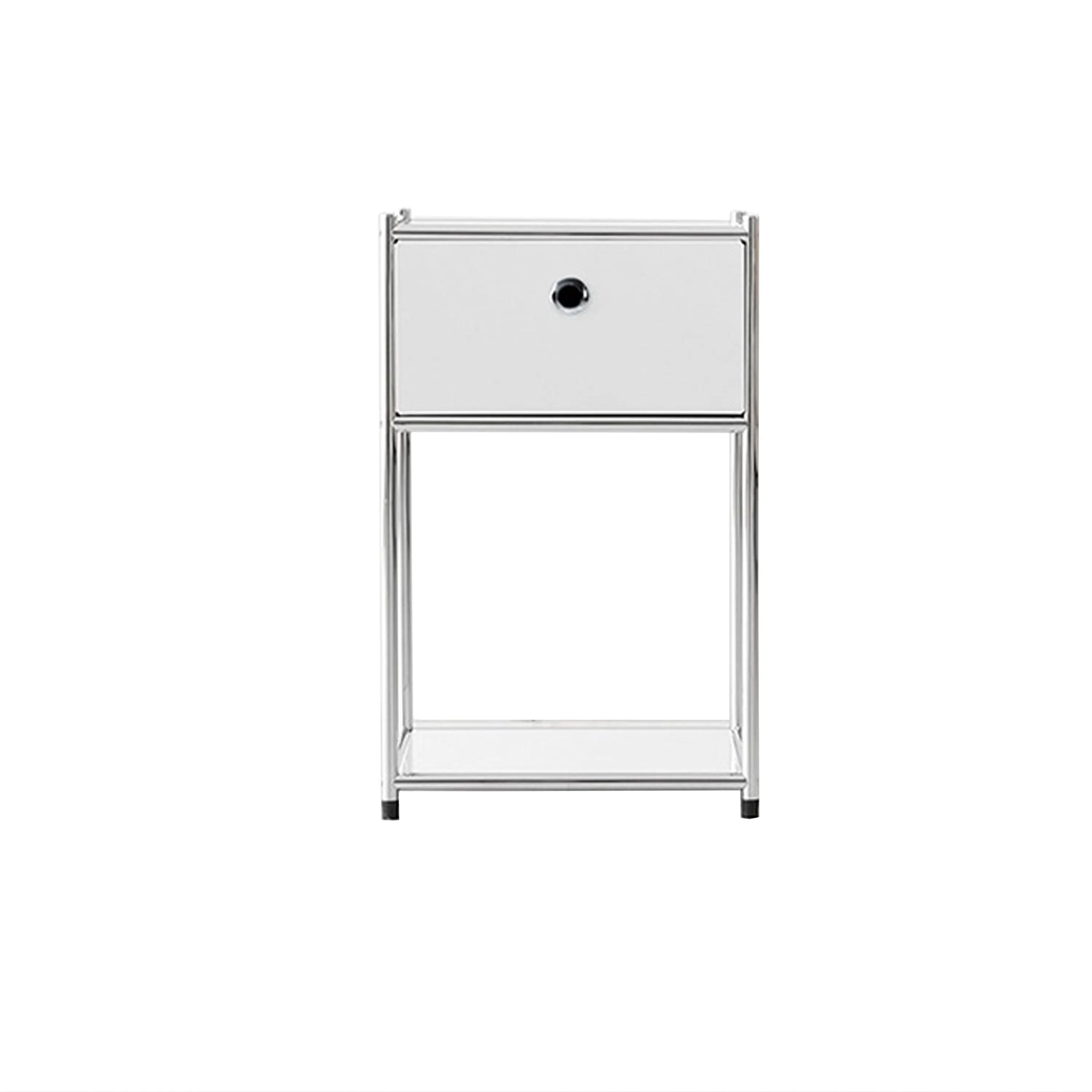Cusso Stainless Steel Bedside Table - Pure White, Cusso Bauhaus ...