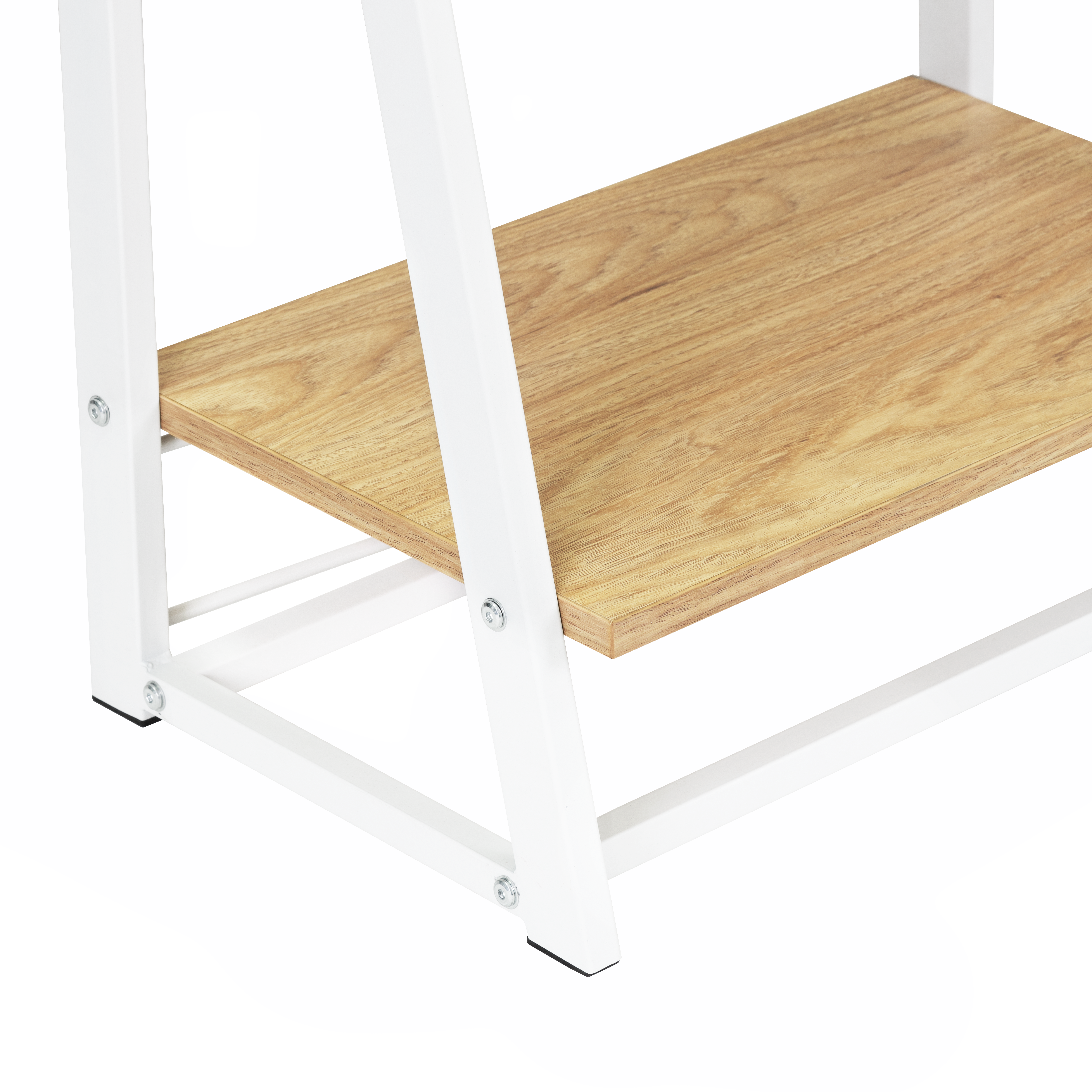 Luca Medium Shelf - White, Oak, Luca by HipVan | HipVan