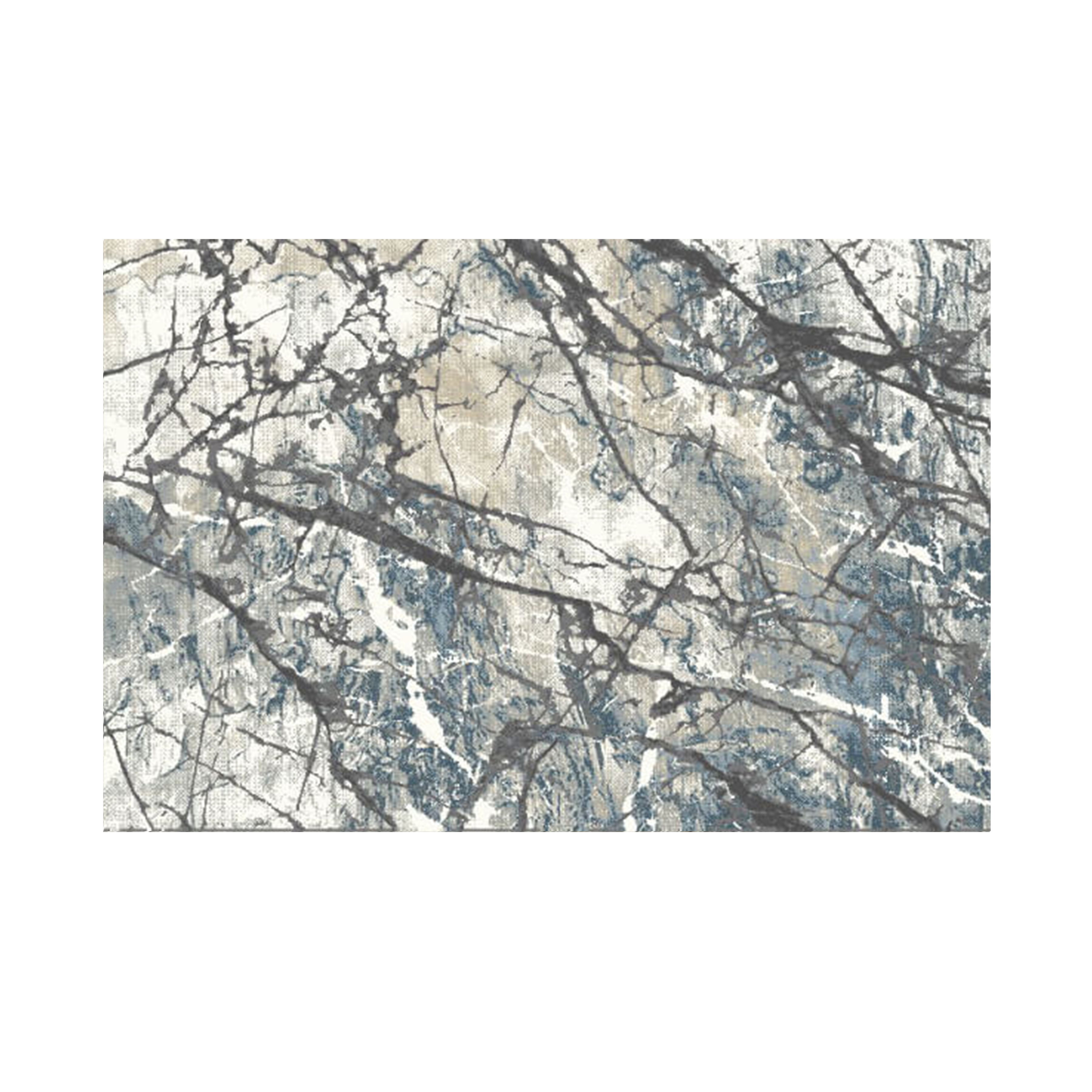 Valentino High Pile Rug - Blue Cracks (4 Sizes), Heritage Carpets | HipVan