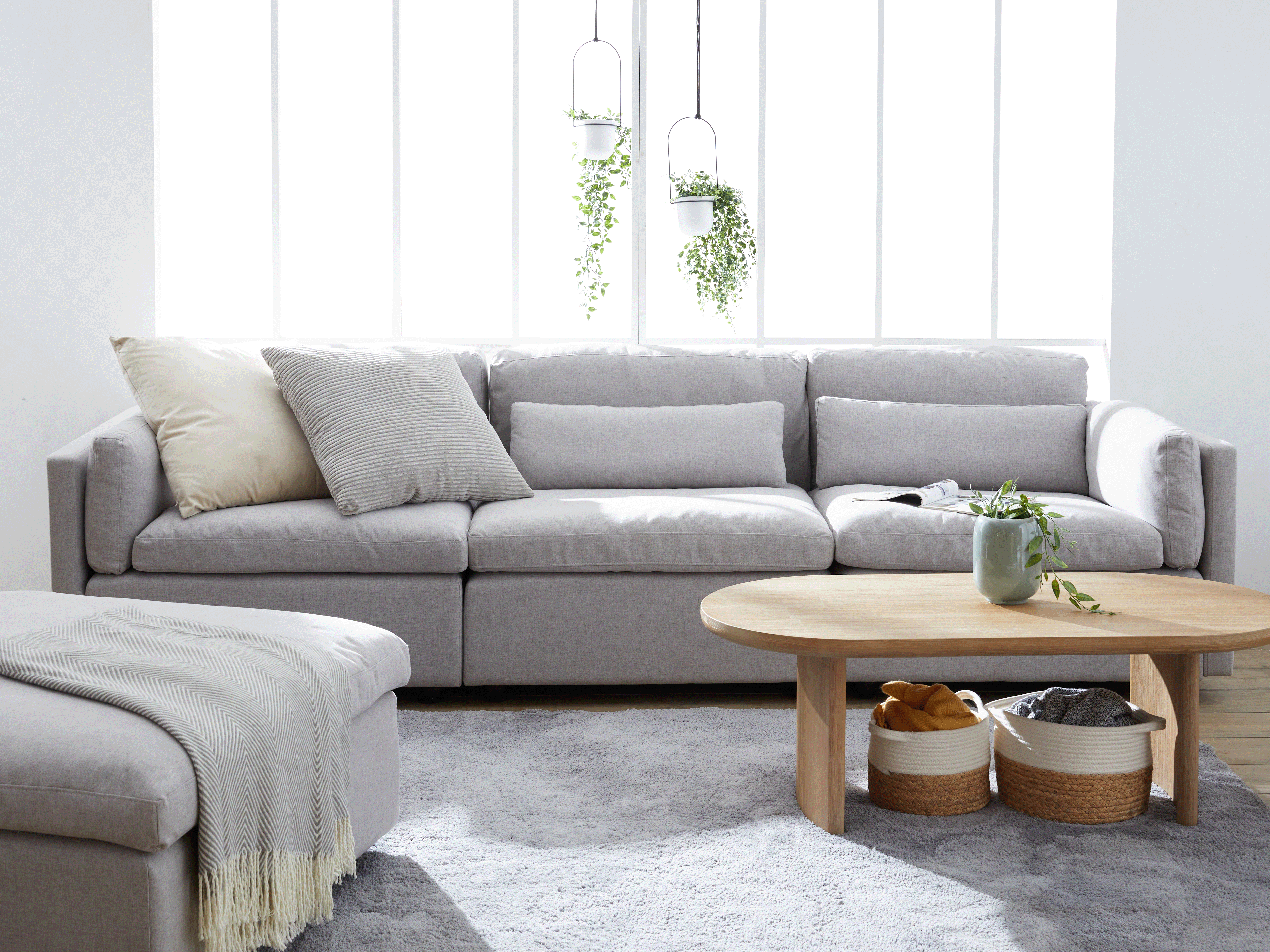Liam 3 Seater Sofa - Slate (Fabric), Liam by HipVan | View at HipVan ...