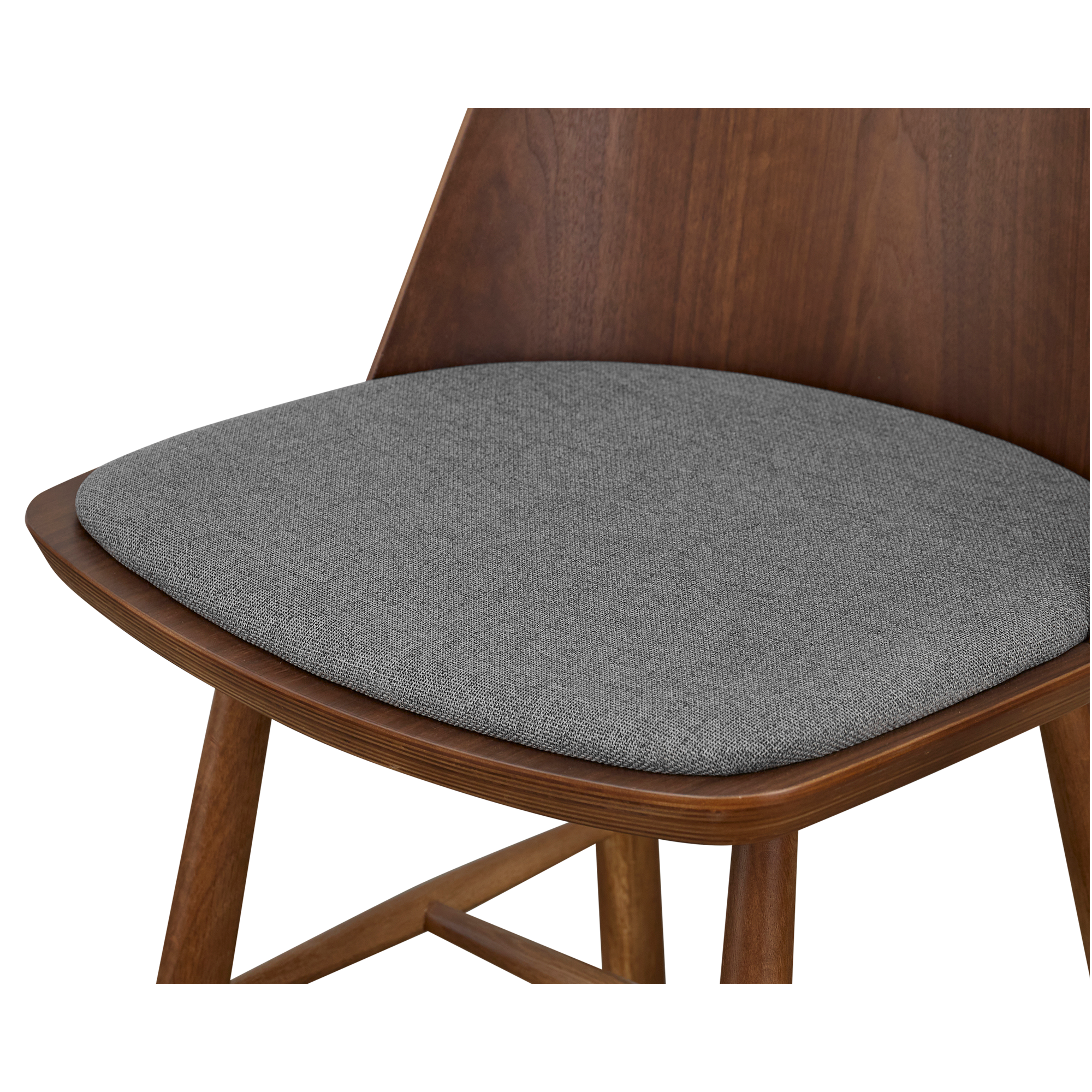 Jensen Chair - Walnut, Dark Grey (Fabric), Jensen by HipVan | View at ...