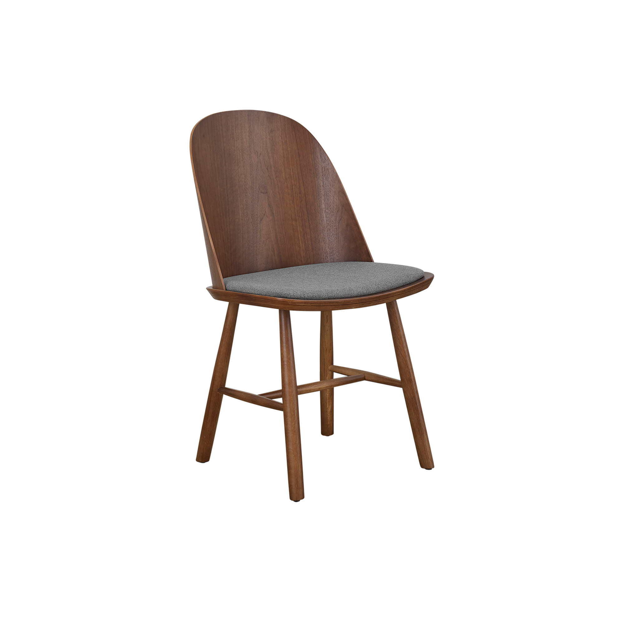 Jensen Chair - Walnut, Dark Grey (Fabric), Jensen by HipVan | View at ...