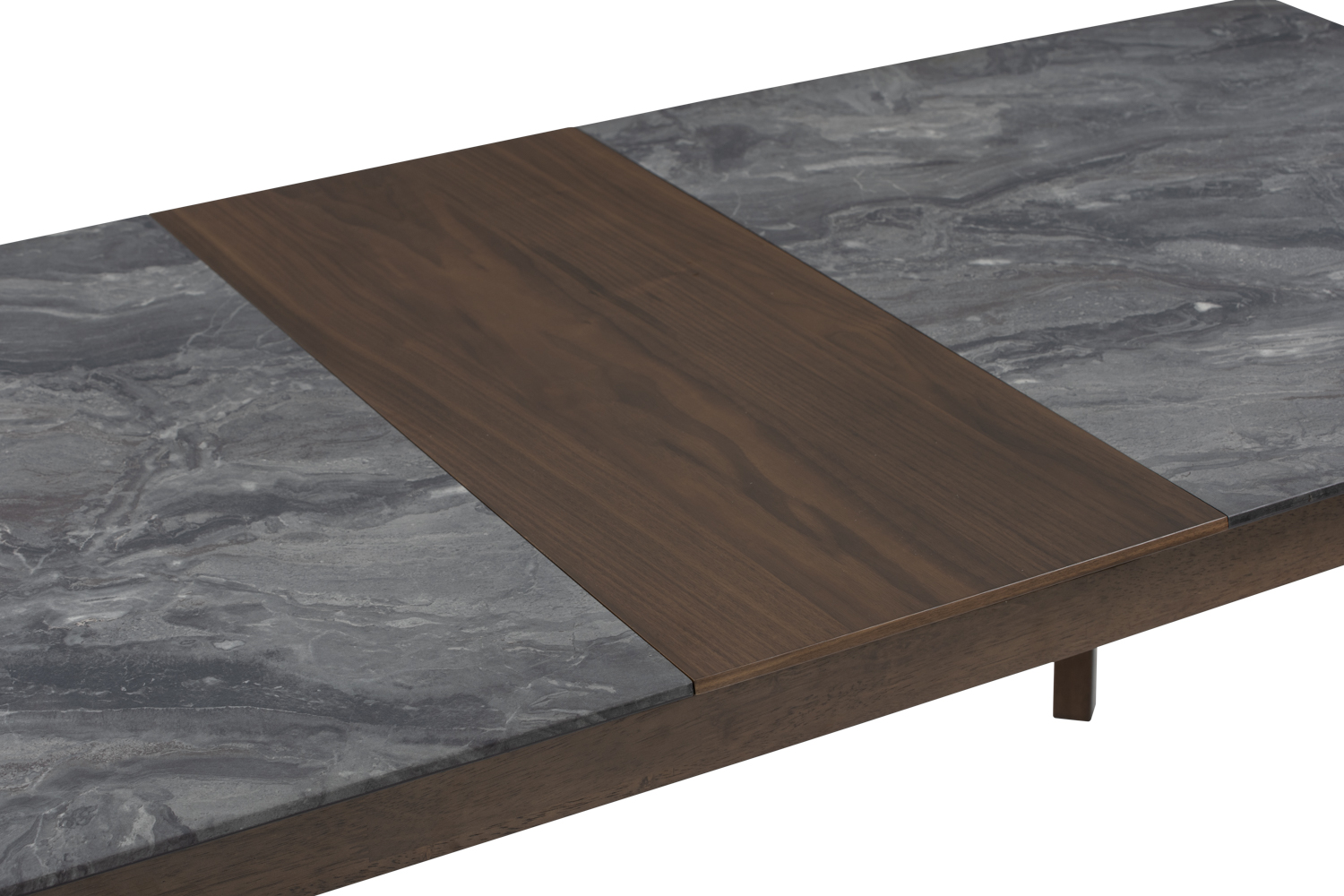 Finna Extendable Dining Table 1.6m-2m - Cocoa, Grey Marble (Smart Top ...