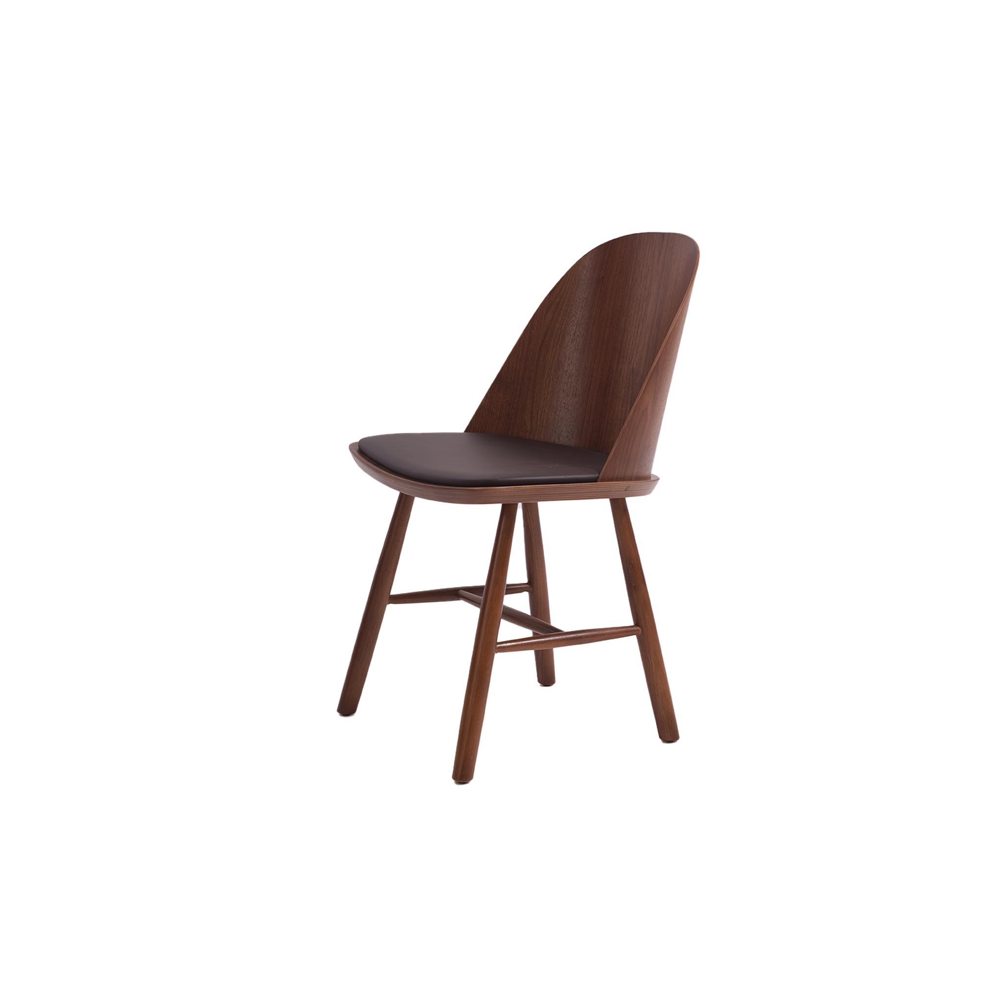 Jensen Chair - Walnut, Black (Faux Leather), Jensen by HipVan | View at ...