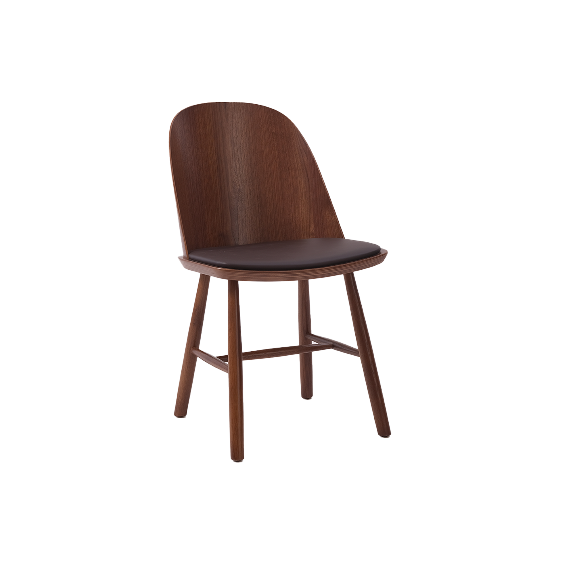 Jensen Chair - Walnut, Black (Faux Leather), Jensen by HipVan | View at ...