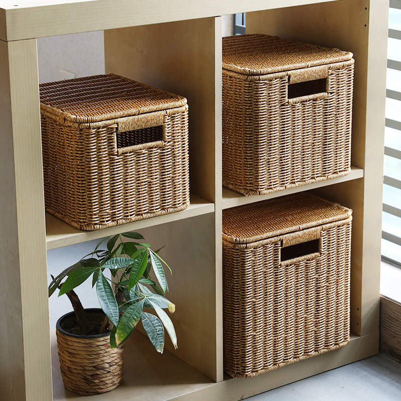 Godo Rattan Storage Basket With Lid (3 Sizes), Storage Essentials by ...