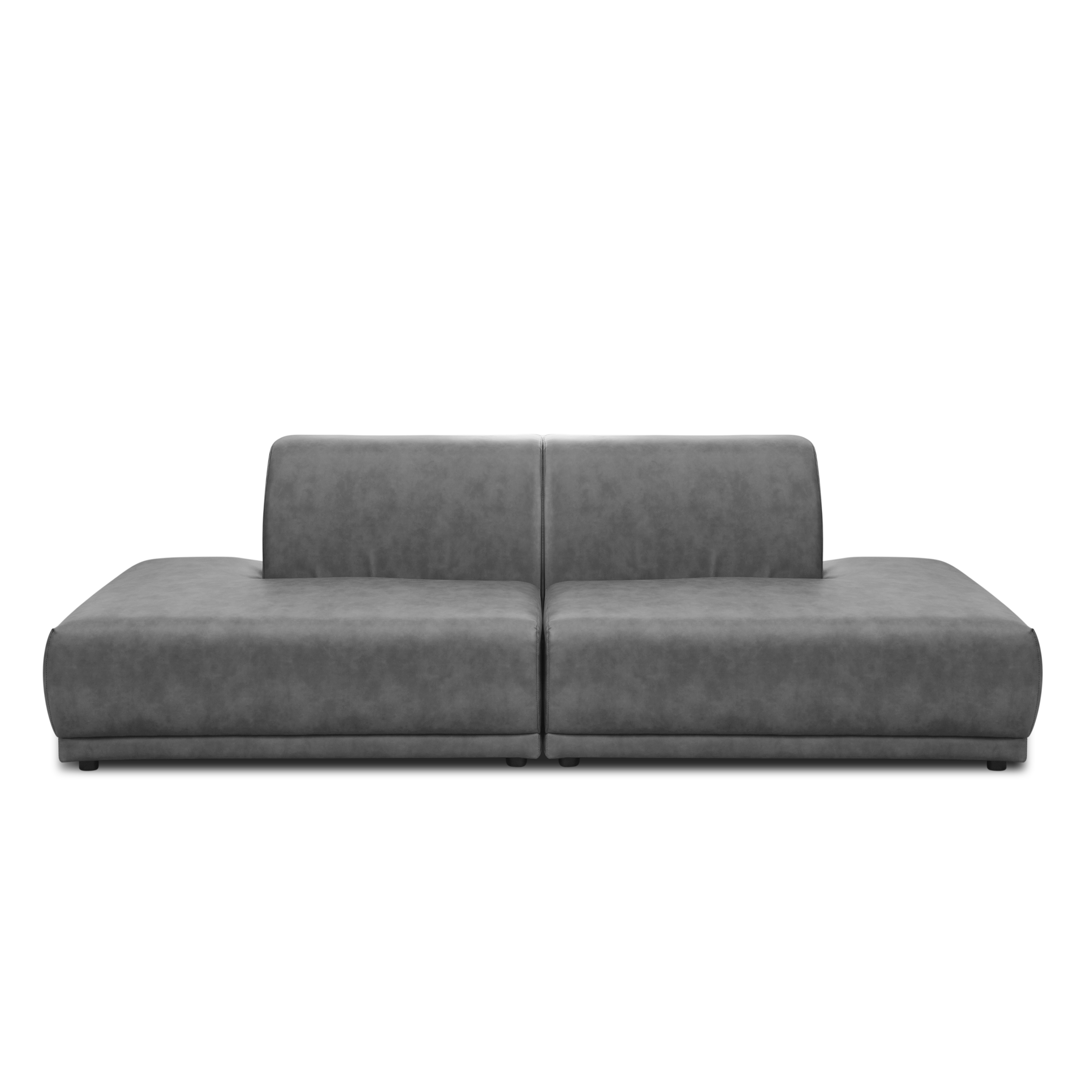 Milan Duo Extended Sofa - Slate (Fabric), HV Atelier Sofas & Lounge ...