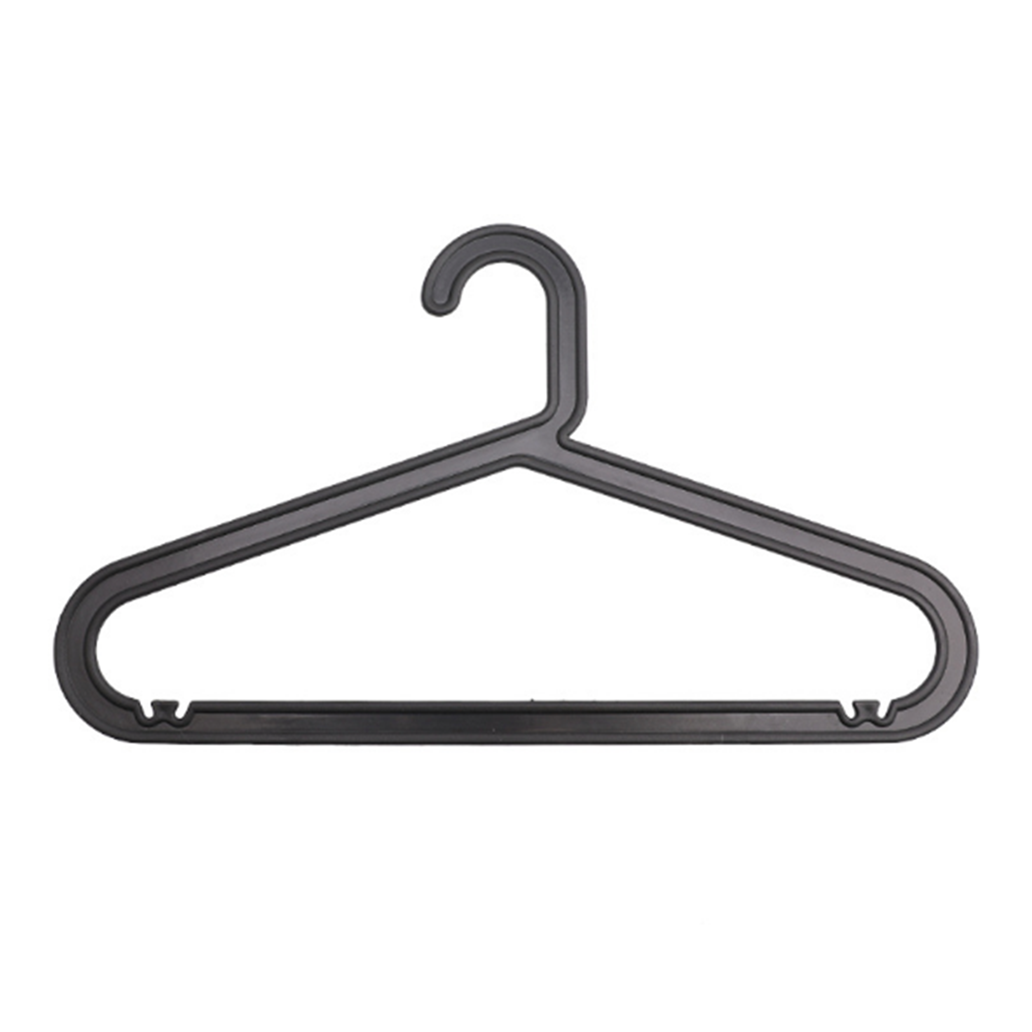 Zoe Plastic Hangers (Set of 10) - Black, Wardrobe Organisers by HipVan ...