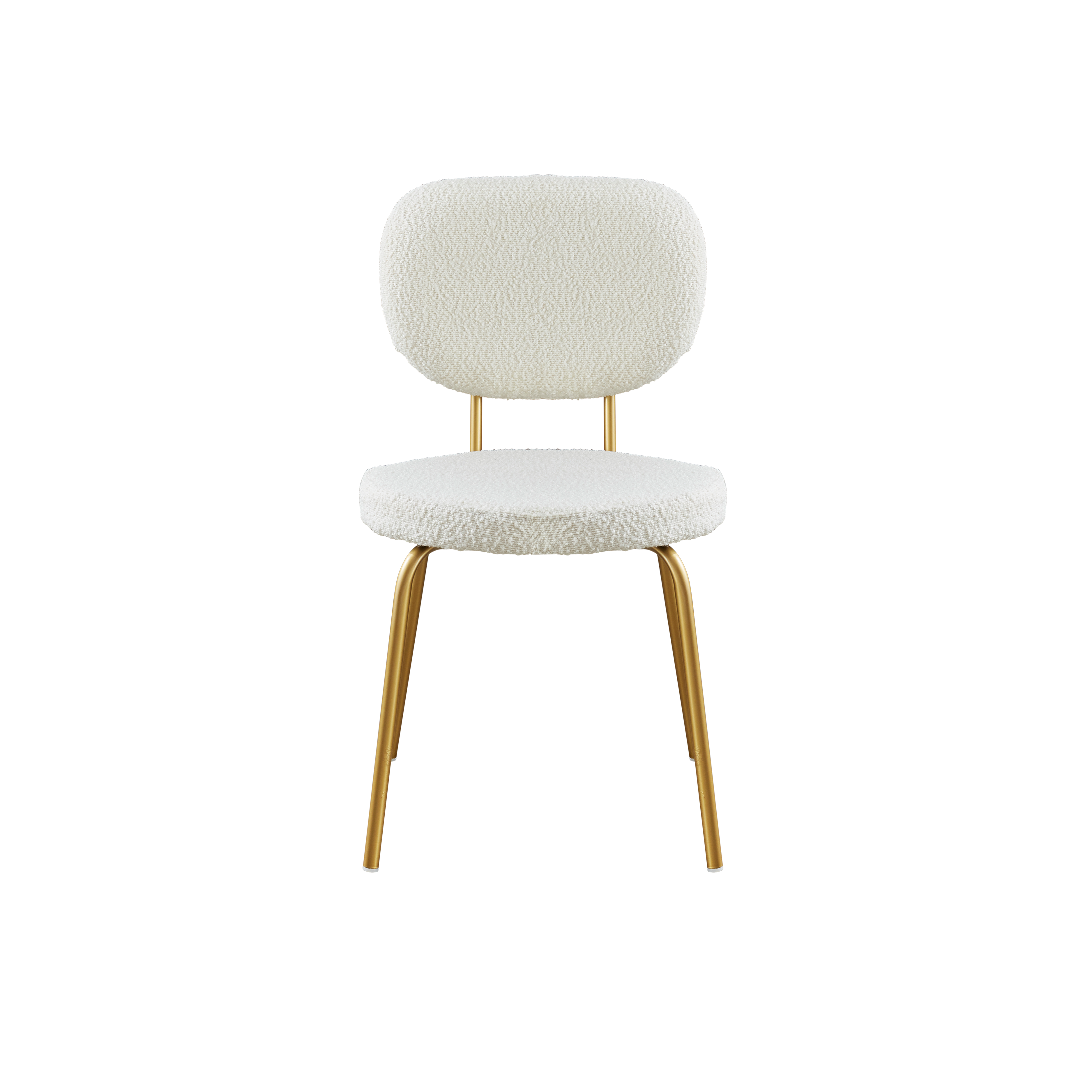 Casper Dining Chair - Gold, White Boucle, Casper by HipVan | HipVan