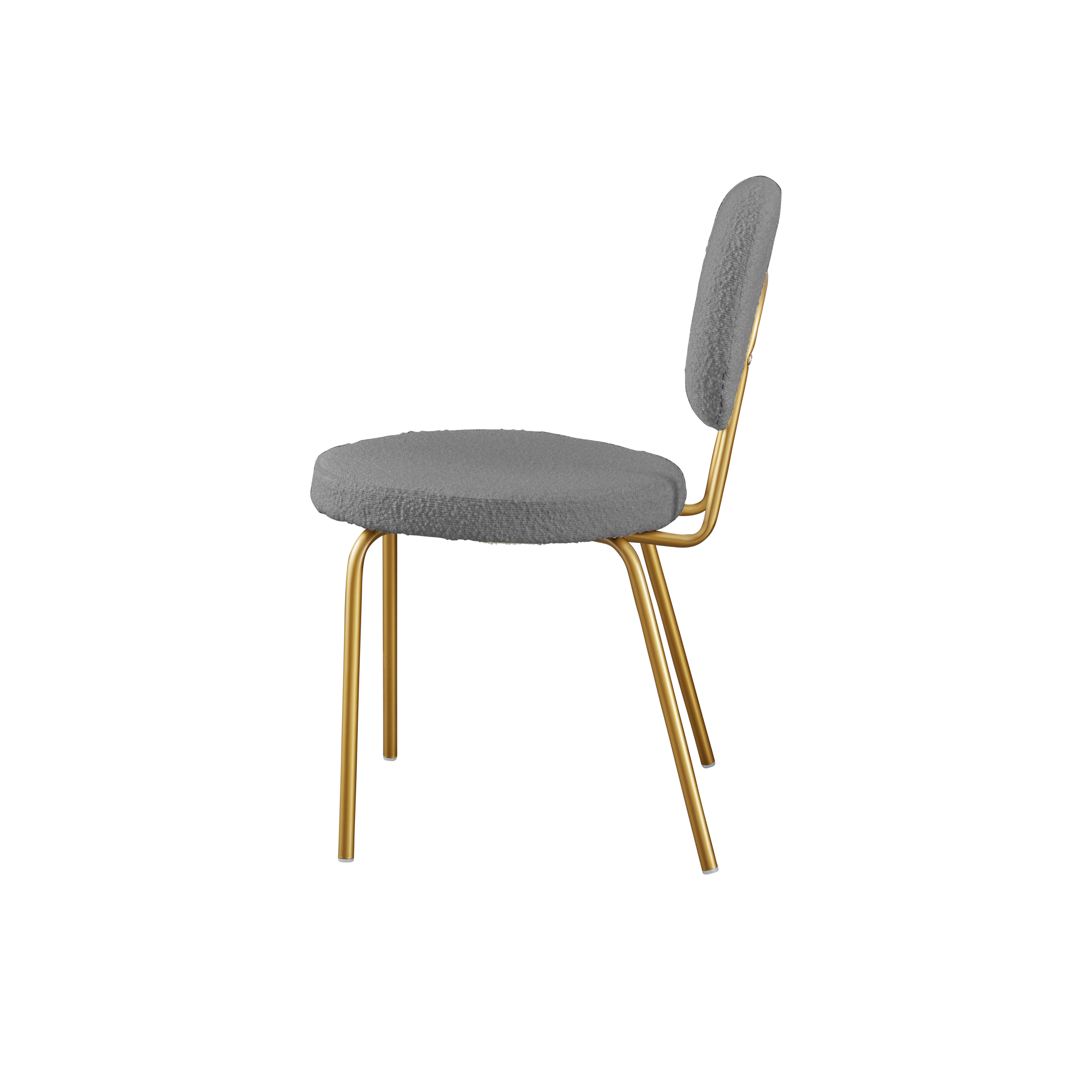 Casper Dining Chair - Gold, Grey Boucle, Casper by HipVan | HipVan