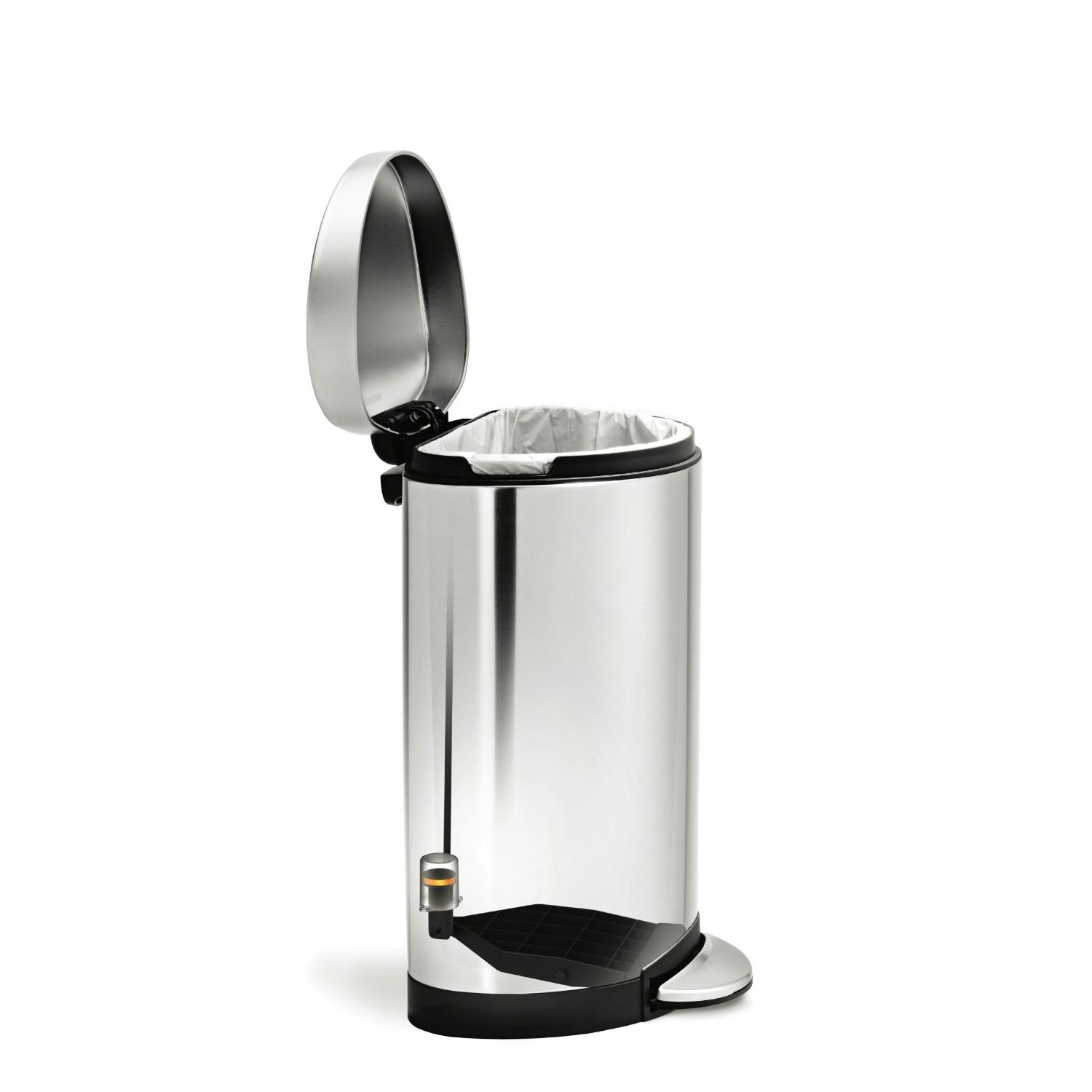 simplehuman Semi-Round Step Bin 10L - Silver, simplehuman Accessories ...