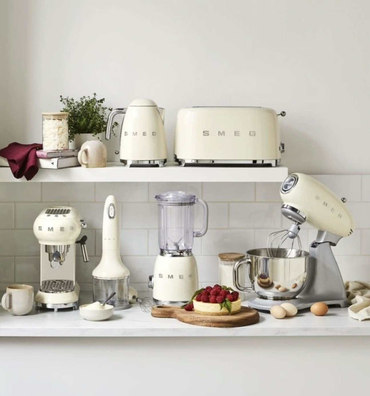 Smeg 2-Slice Toaster - Cream, SMEG Appliances | HipVan