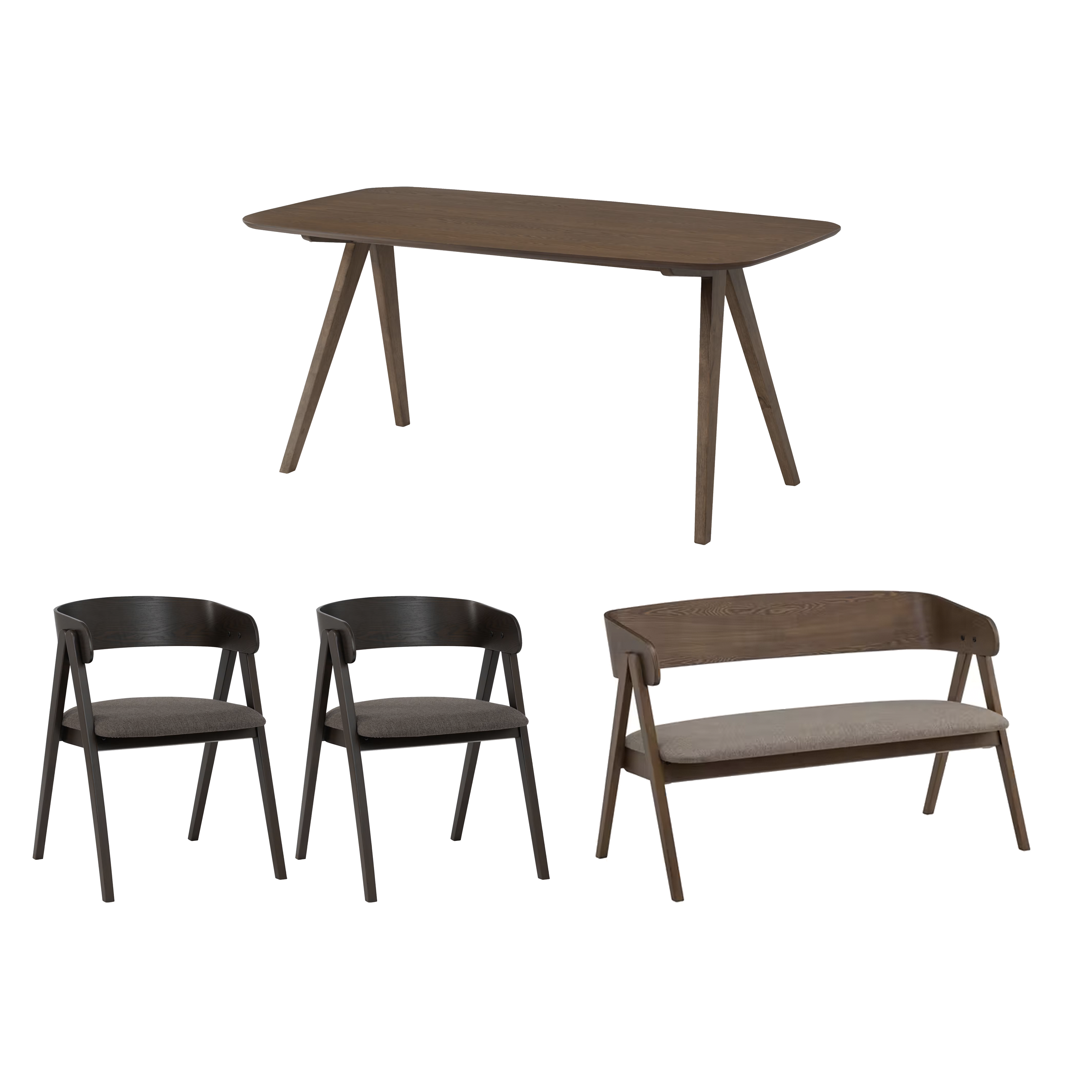Melda Dining Armchair - Chestnut, HV Modern Dining Tables & Chairs | HipVan