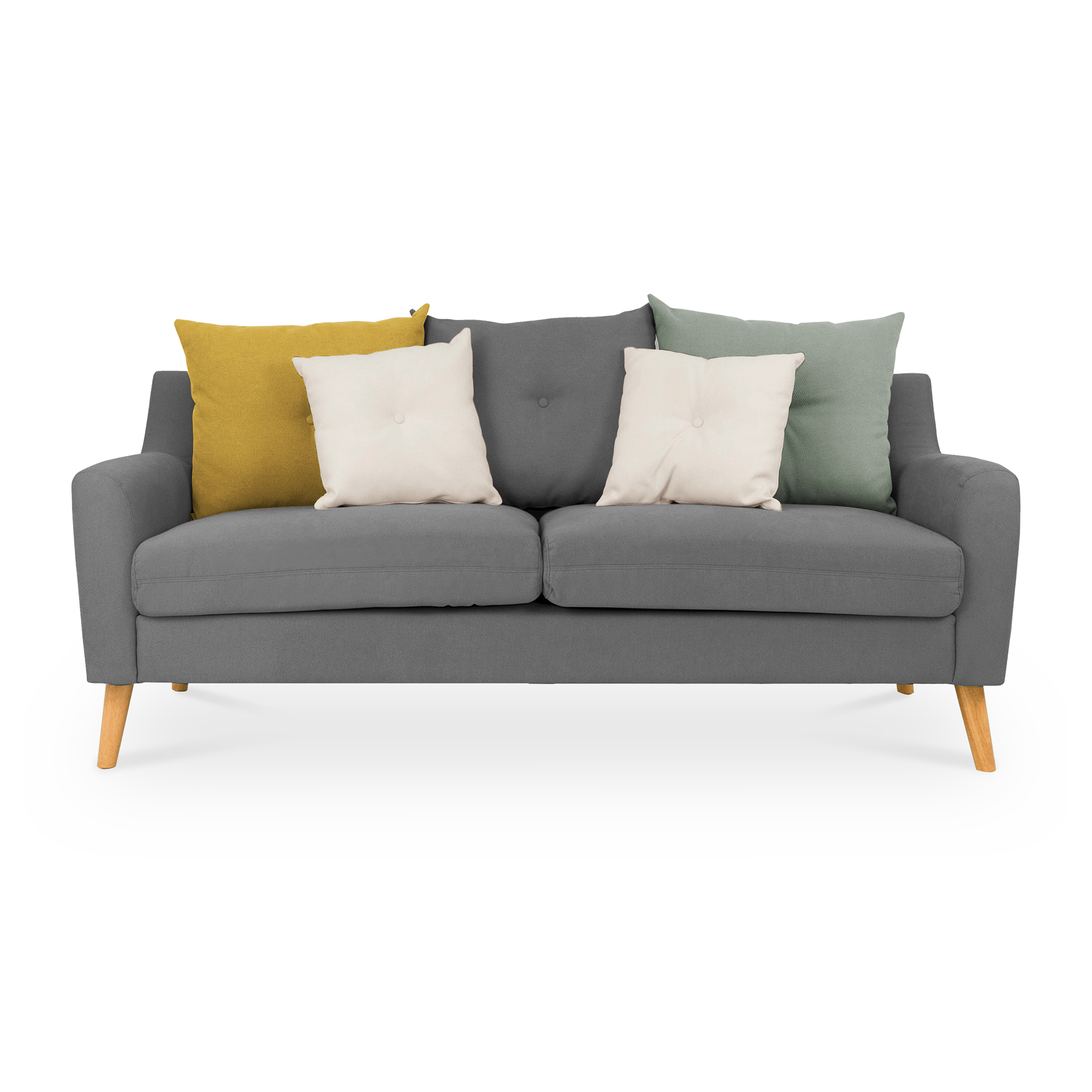 Evan 3 Seater Sofa - Ebony, Small Sofas by HipVan | HipVan