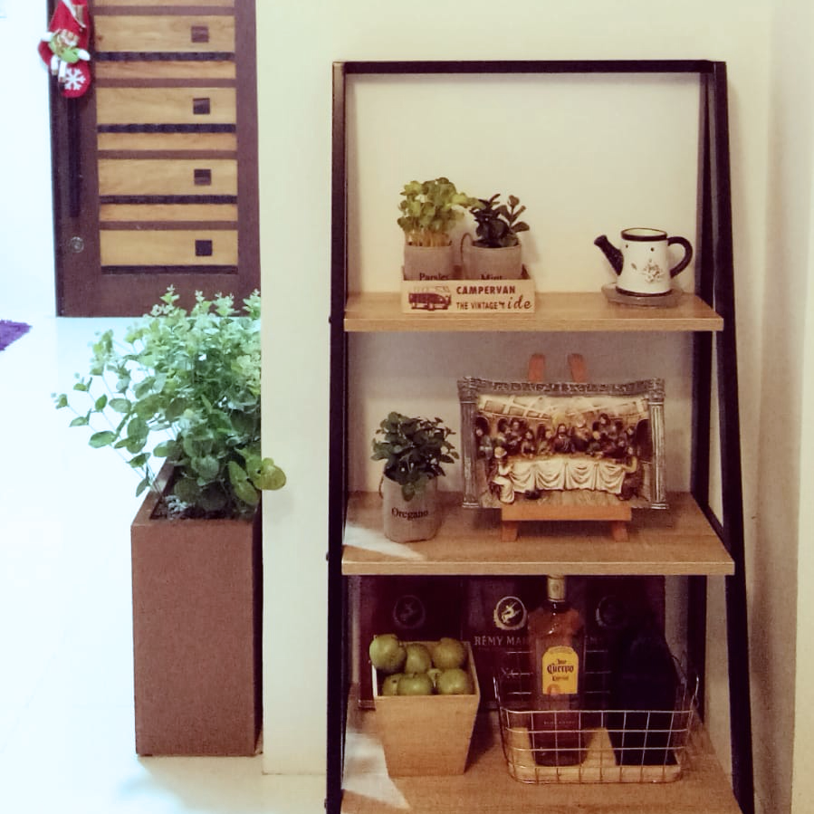 Luca Medium Shelf - White, Oak, Shelves by HipVan | HipVan