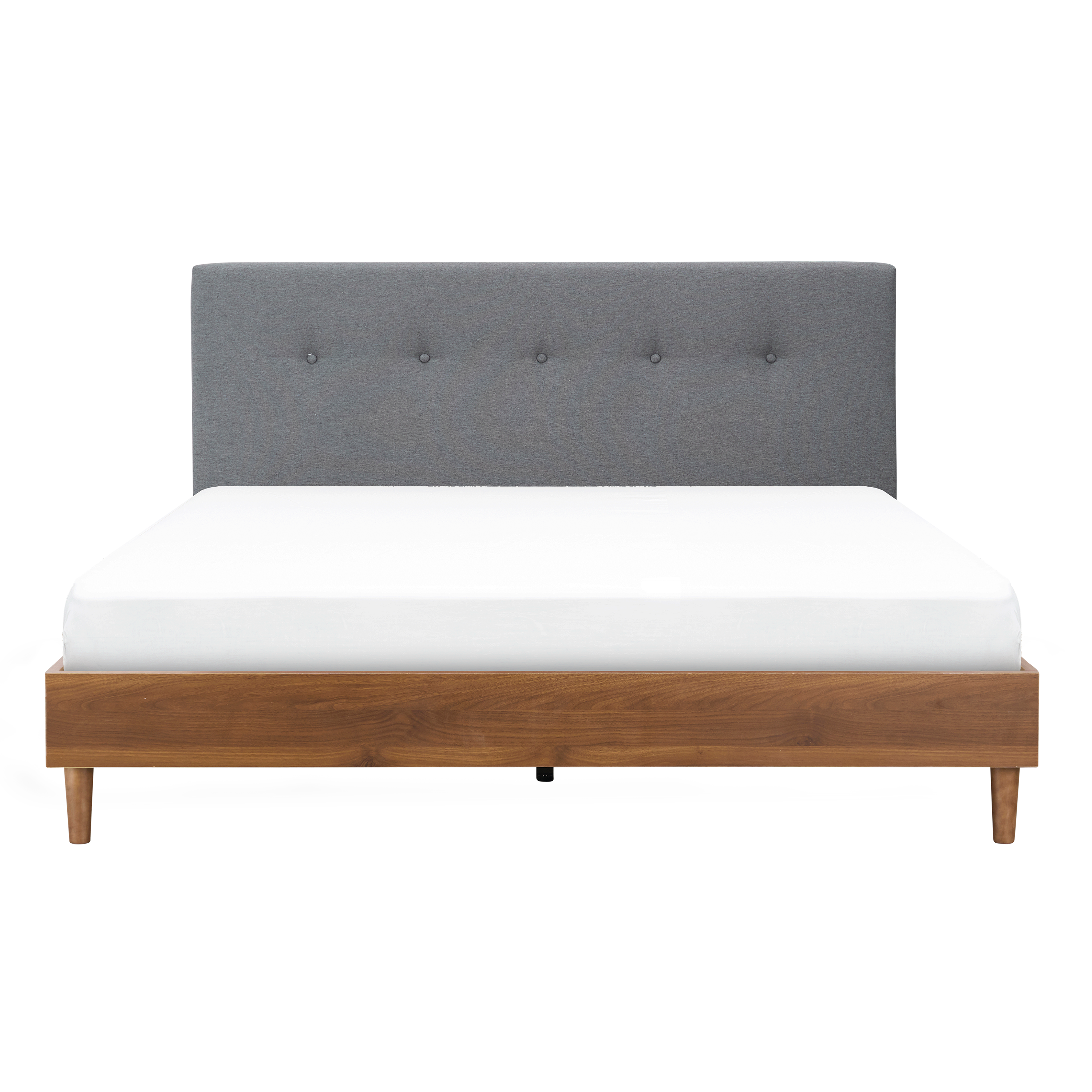 Landon King Bed - Walnut, Dark Grey, Minimalist Bed Frames by HipVan ...