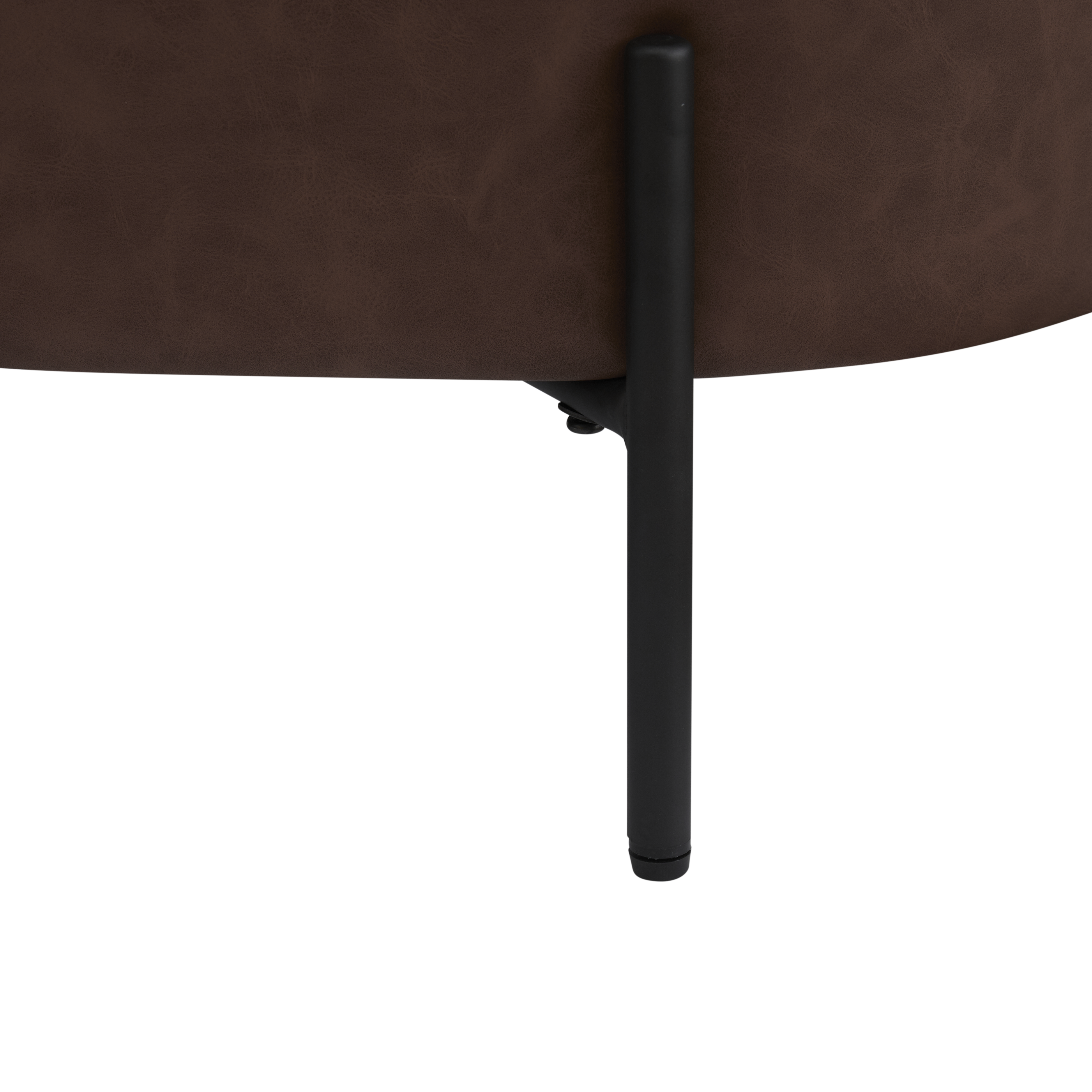 Hilary Storage Bench 0.9m - Saddle Brown (Faux Leather), Dining Chairs ...