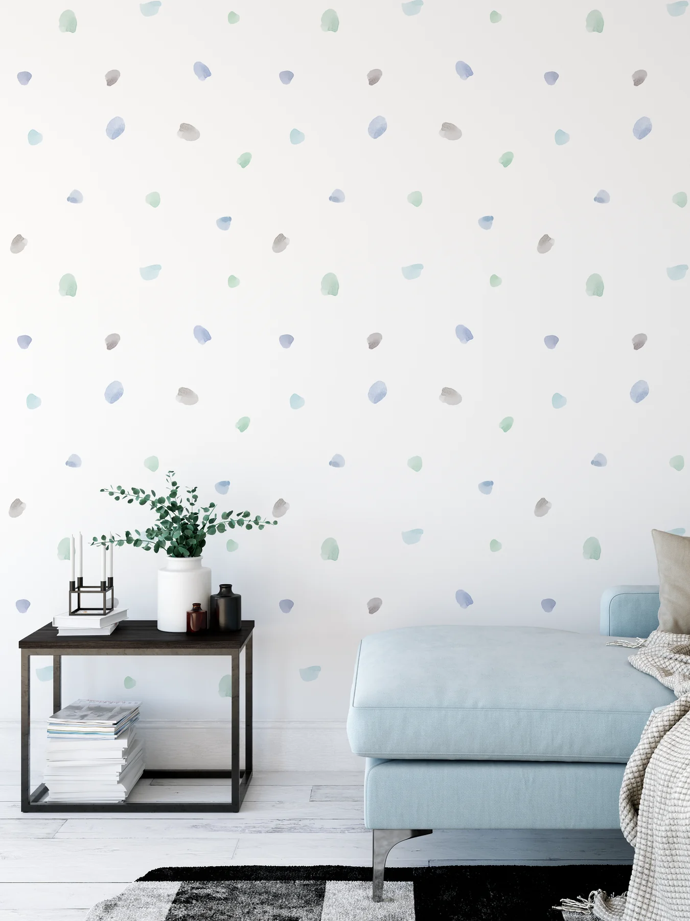 Urban Li'l Irregular Blobs Fabric Decal - Seafoam, Urban Li'l | HipVan