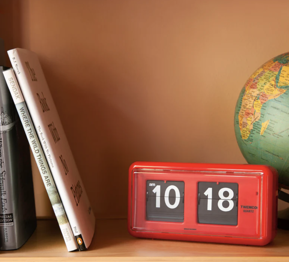 TWEMCO Table Clock - Red, TWEMCO Retro Clocks | HipVan