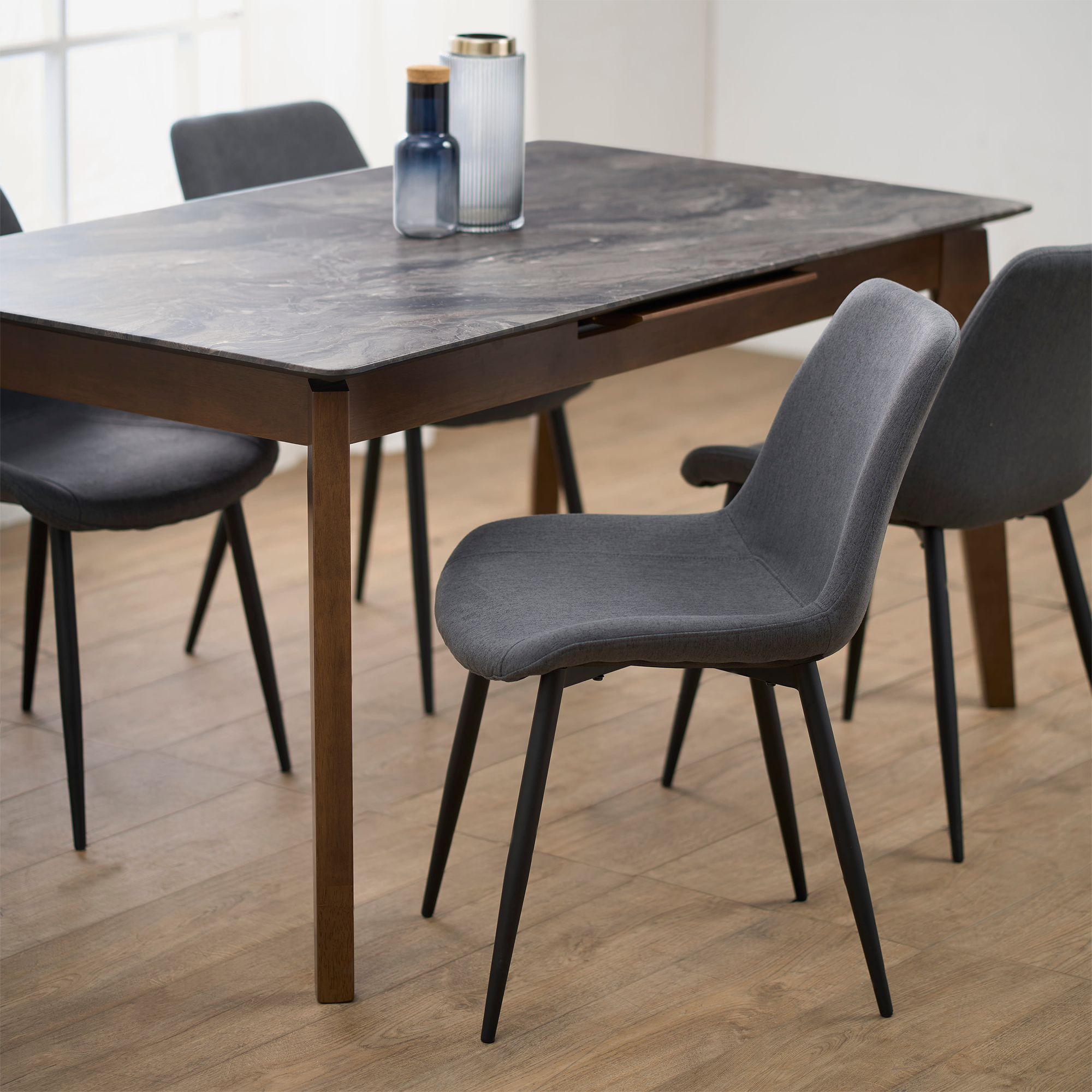 Herman Dining Chair - Dark Grey (Fabric), Herman by HipVan | View at ...