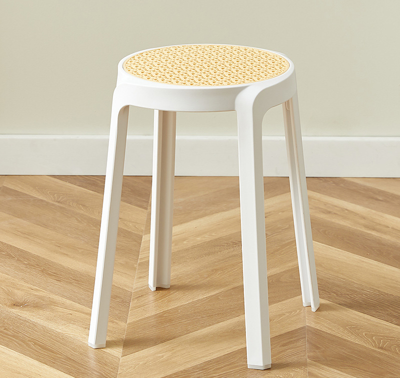 Eddie Stackable Stool - White, HV Basic Storage & Accent Furniture | HipVan