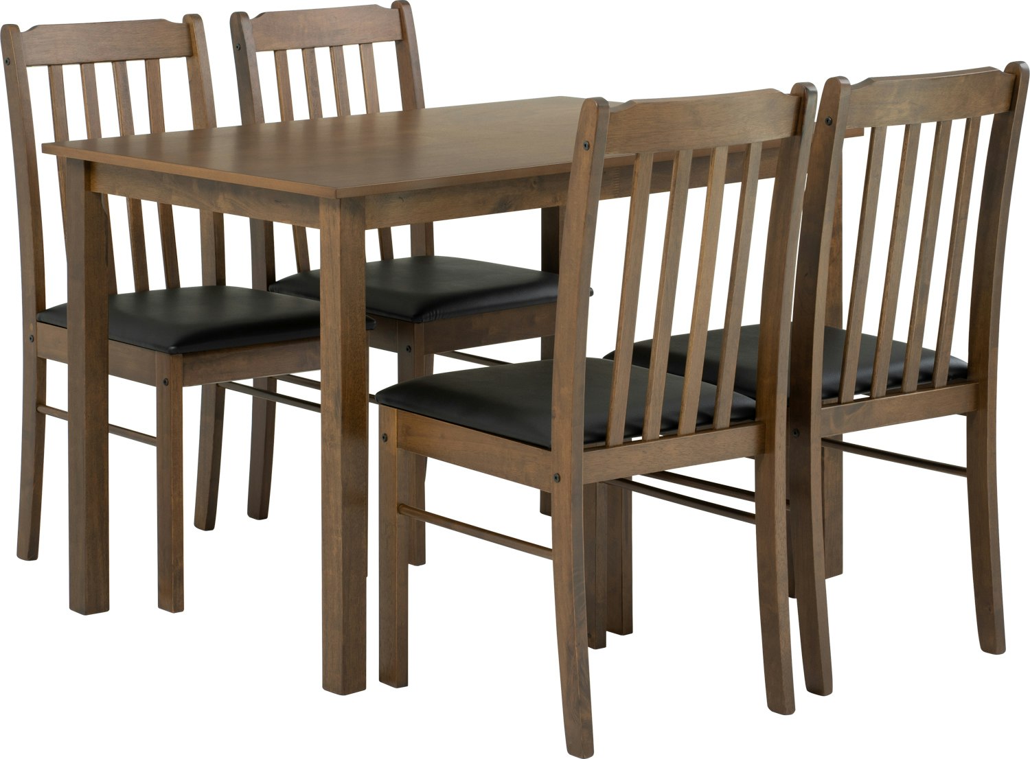Faye Dining Table 1.1m with 4 Faye Chairs - Cocoa, HV Basic Dining ...