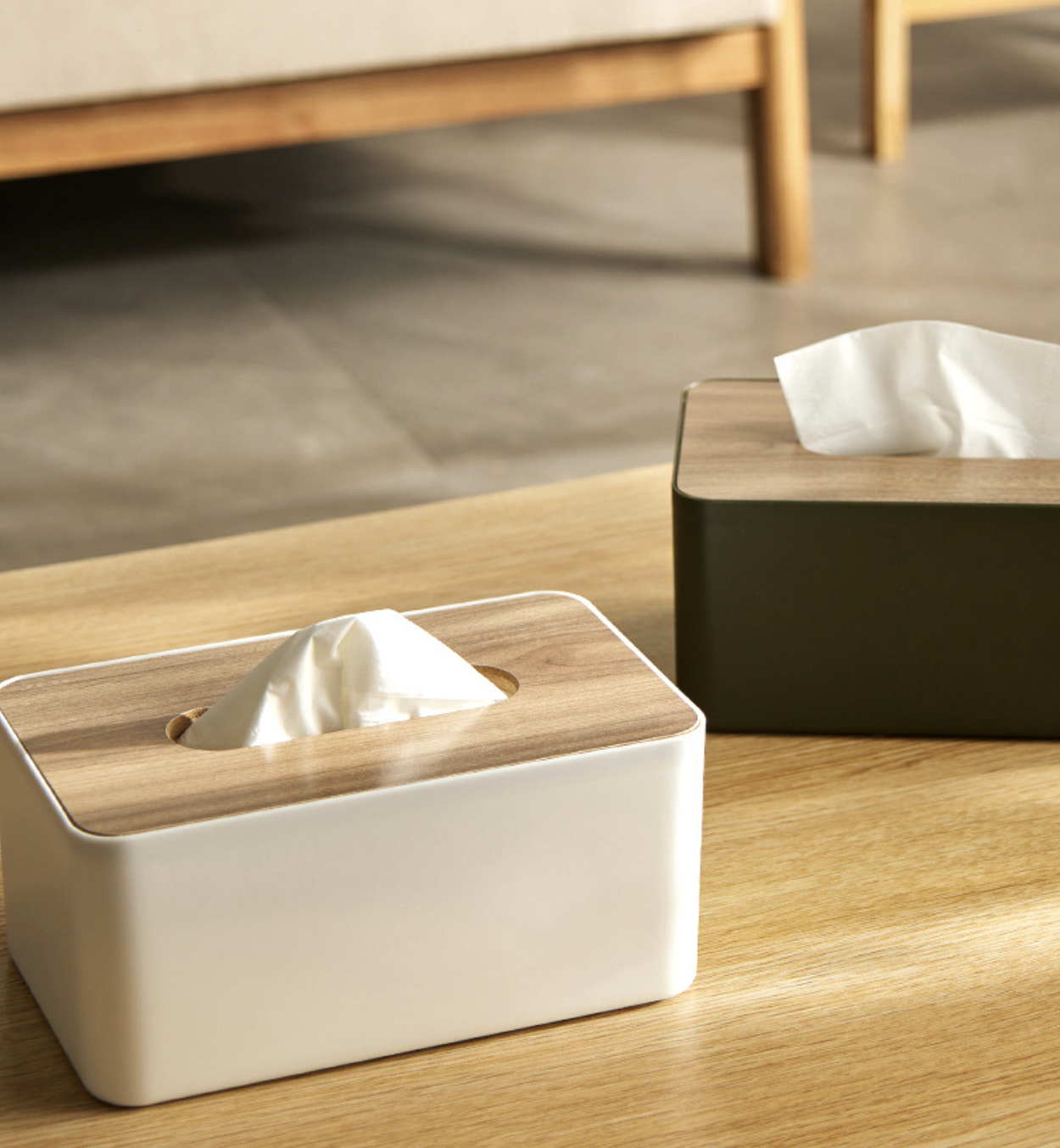 Wooden Tissue Box - White, Storage Essentials by HipVan | HipVan